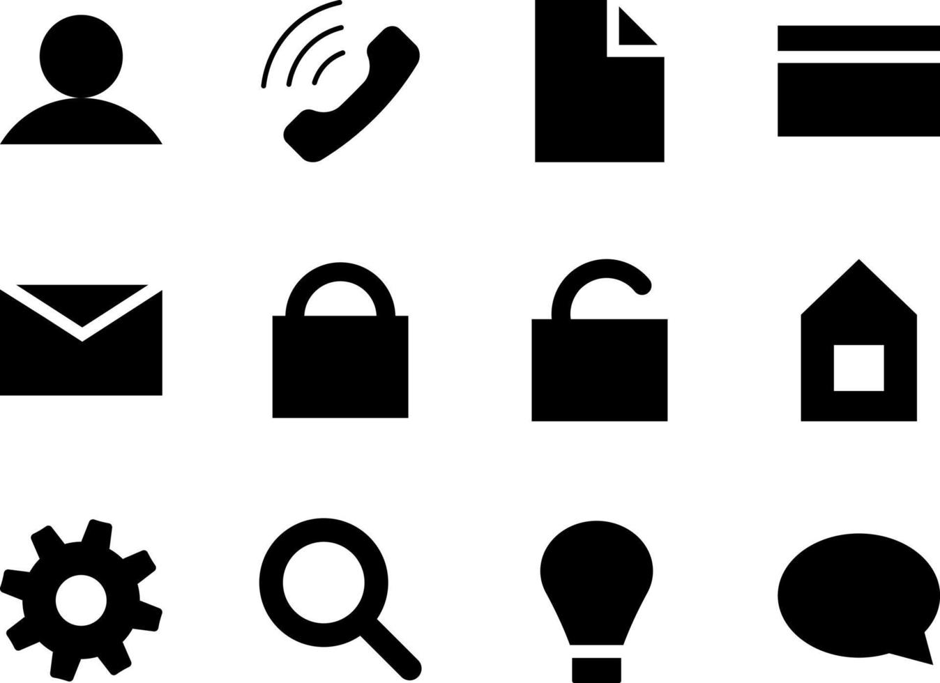 Website icons, vector. Black icons. 20594827 Vector Art at Vecteezy
