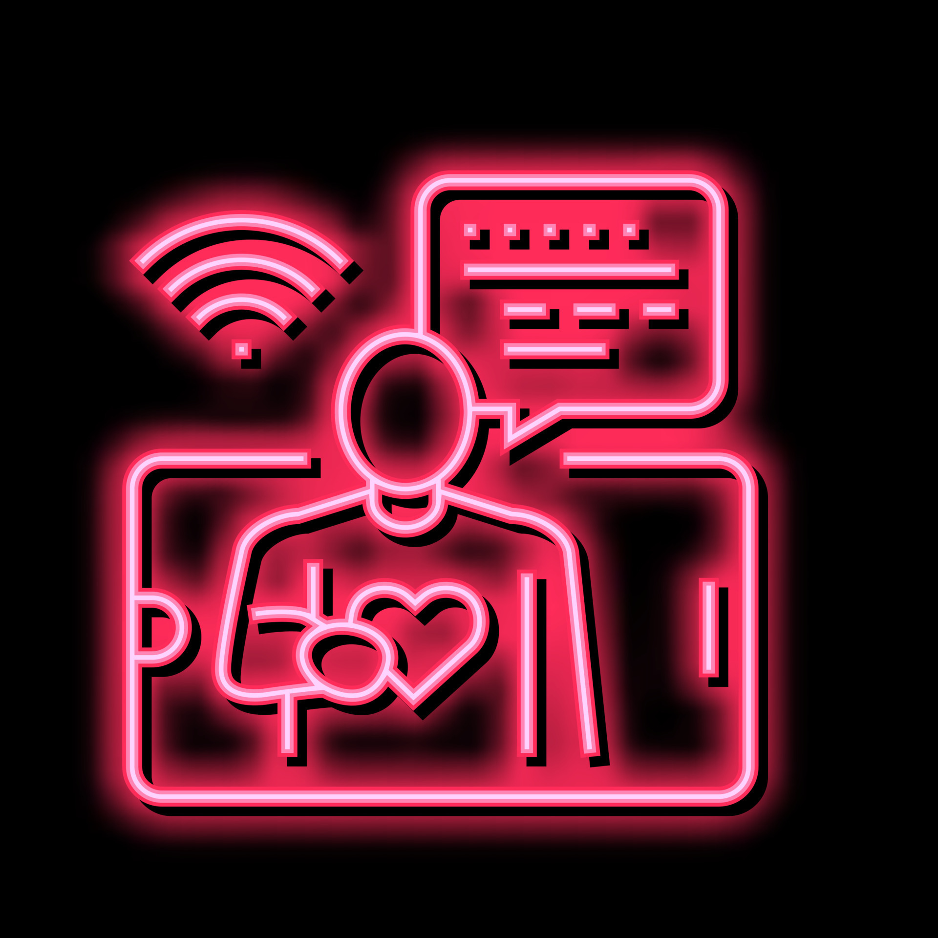 online communication neon glow icon illustration 20597787 Vector Art at Vecteezy