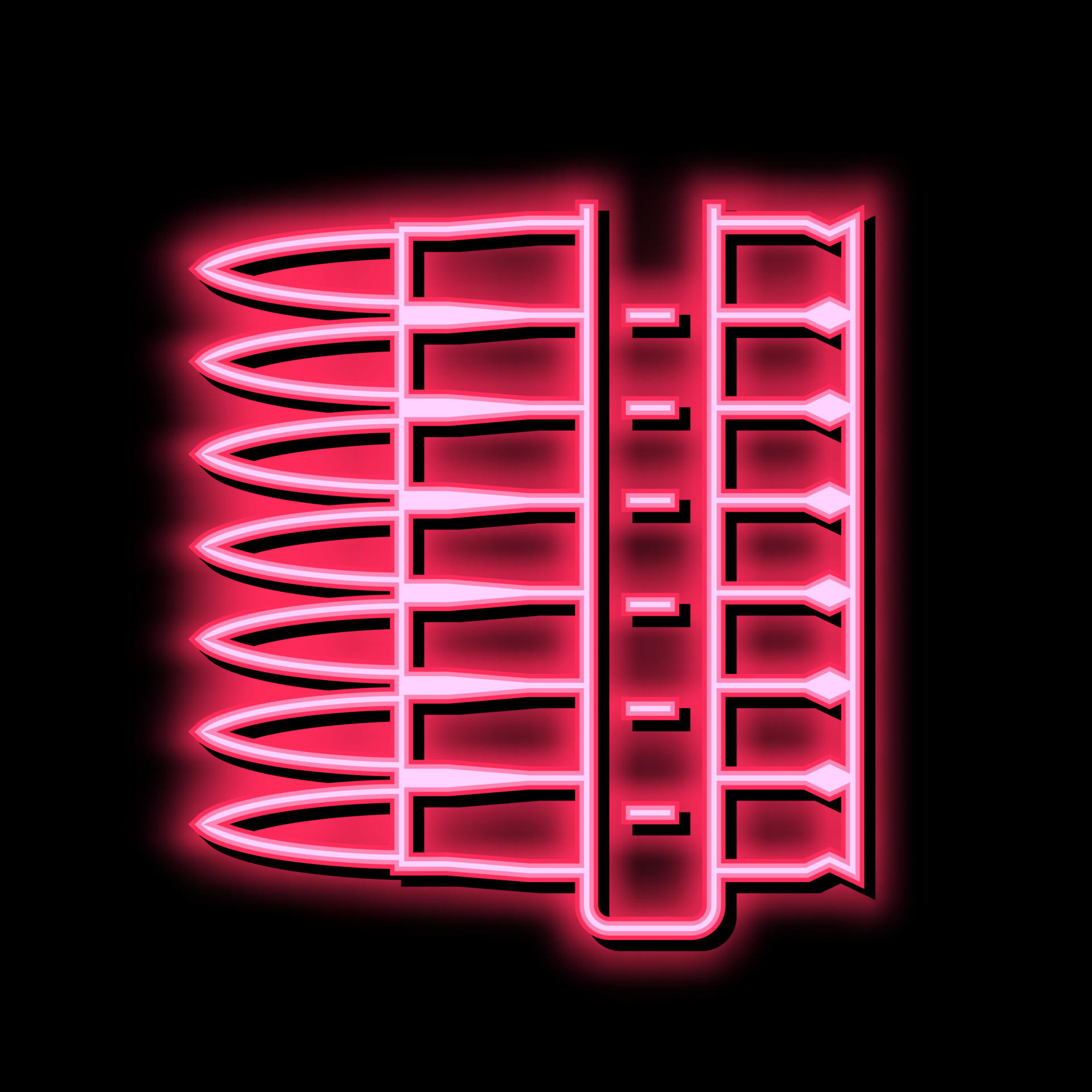 Bullet Clip Neon Glow Icon Illustration 20598070 Vector Art At Vecteezy