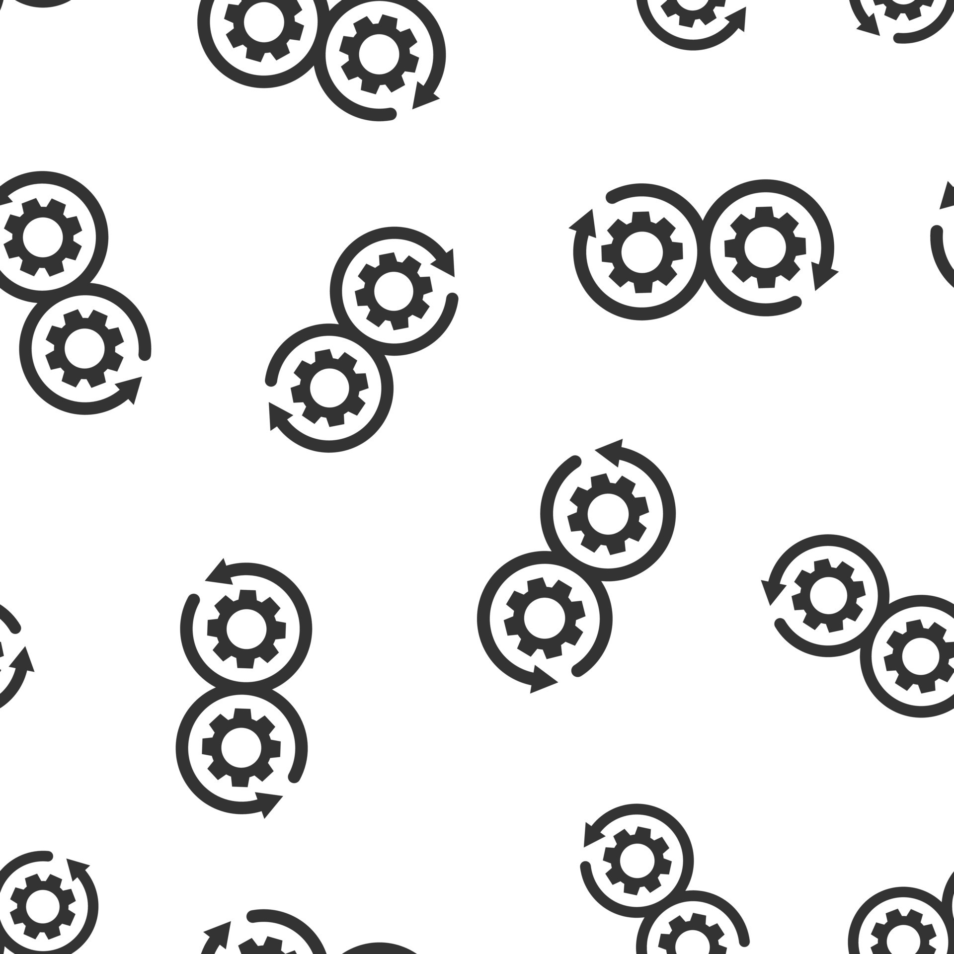 Development icon seamless pattern background. Devops vector ...