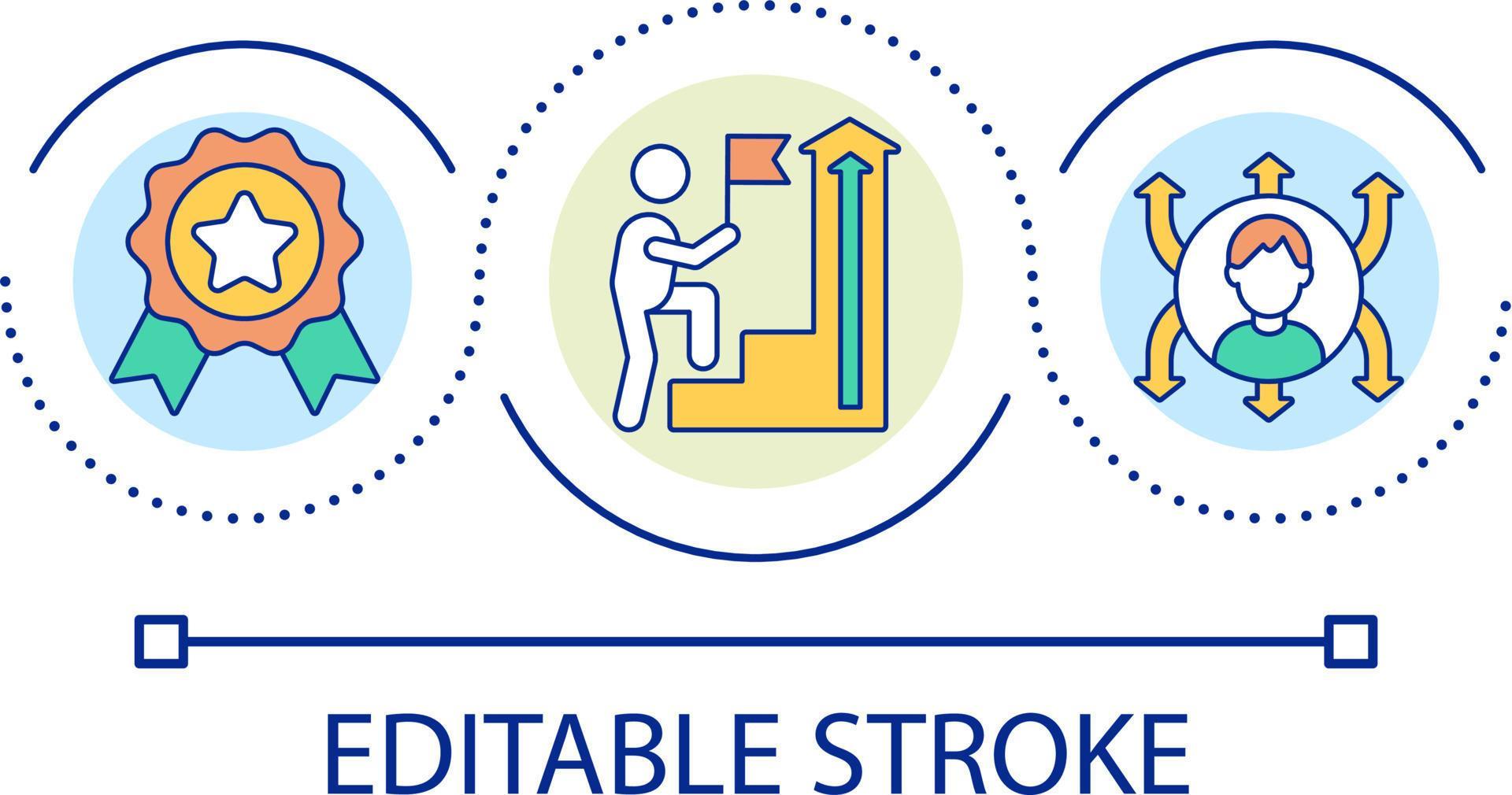 Employee growth and development loop concept icon. Improving ...