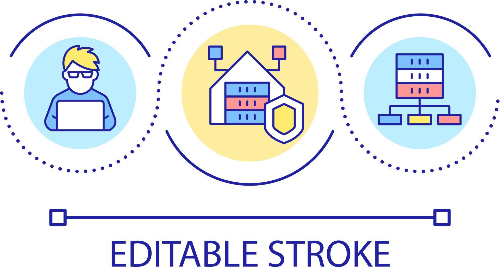 Data Management Loop Concept Icon Working With Databases Building