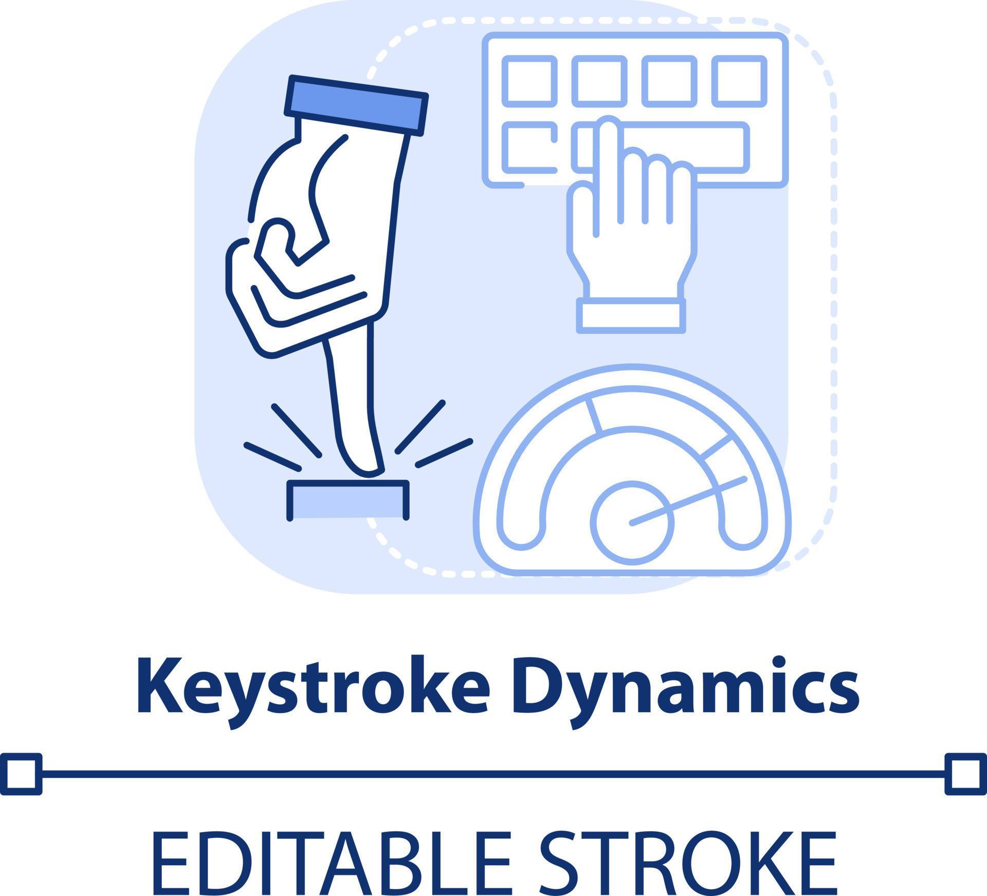 Keystroke Dynamics Light Blue Concept Icon Behavioural Measurement Abstract Idea Thin Line 7757