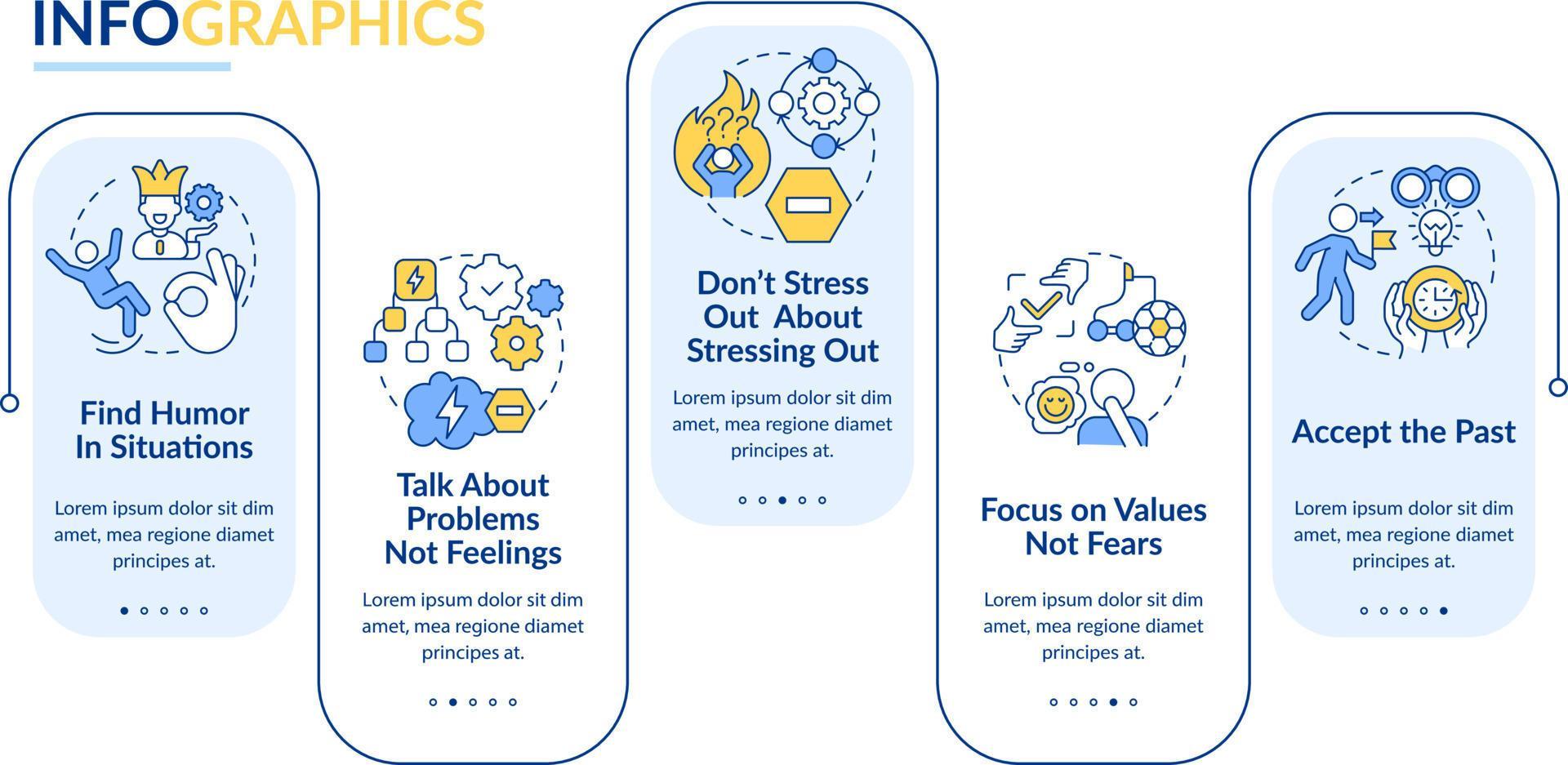 Accepting changes rectangle infographic template. Support in adaptation. Data visualization with ...
