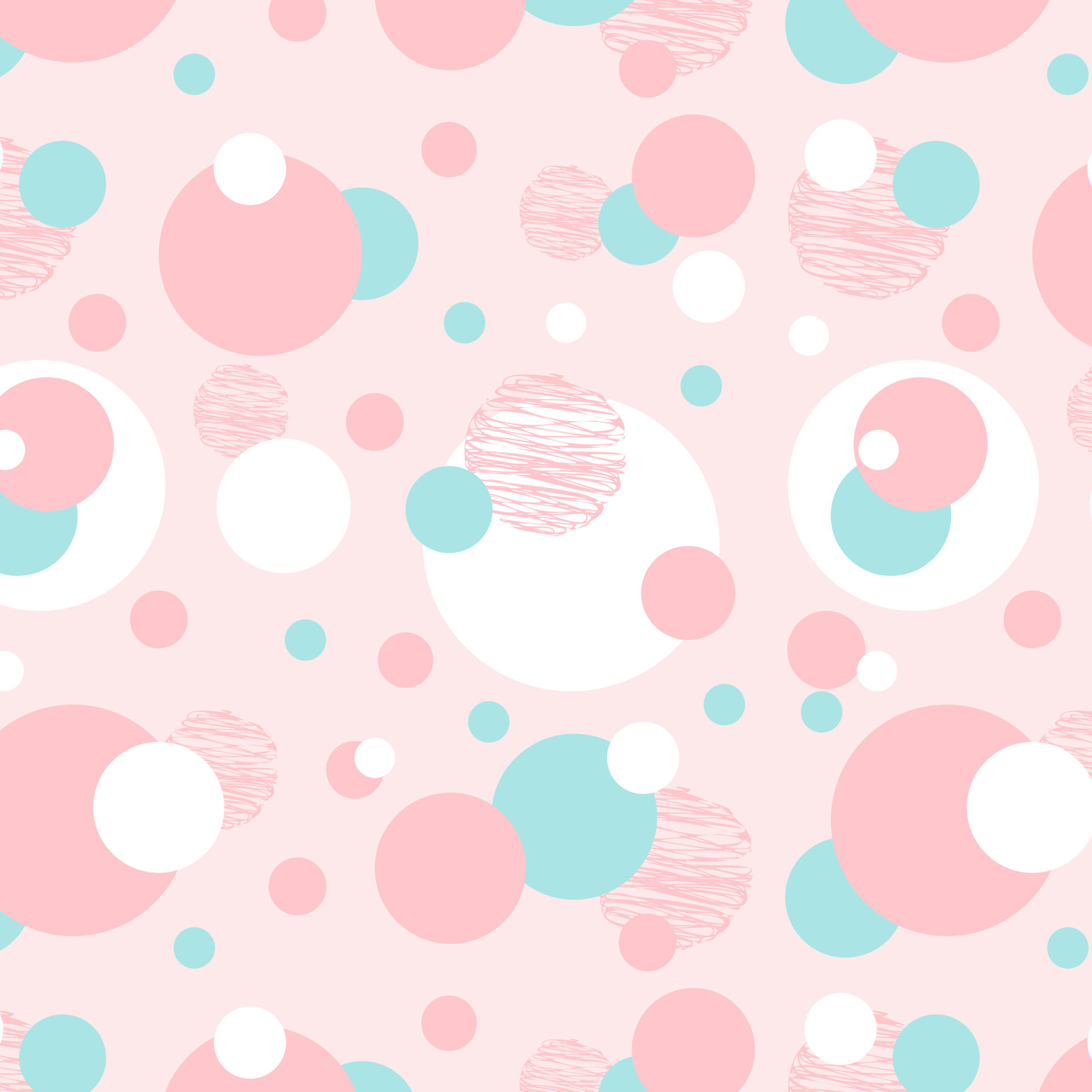Seamless Pattern With Circles In Pastel Colors Delicate Decor For Fabric Packaging Wallpaper