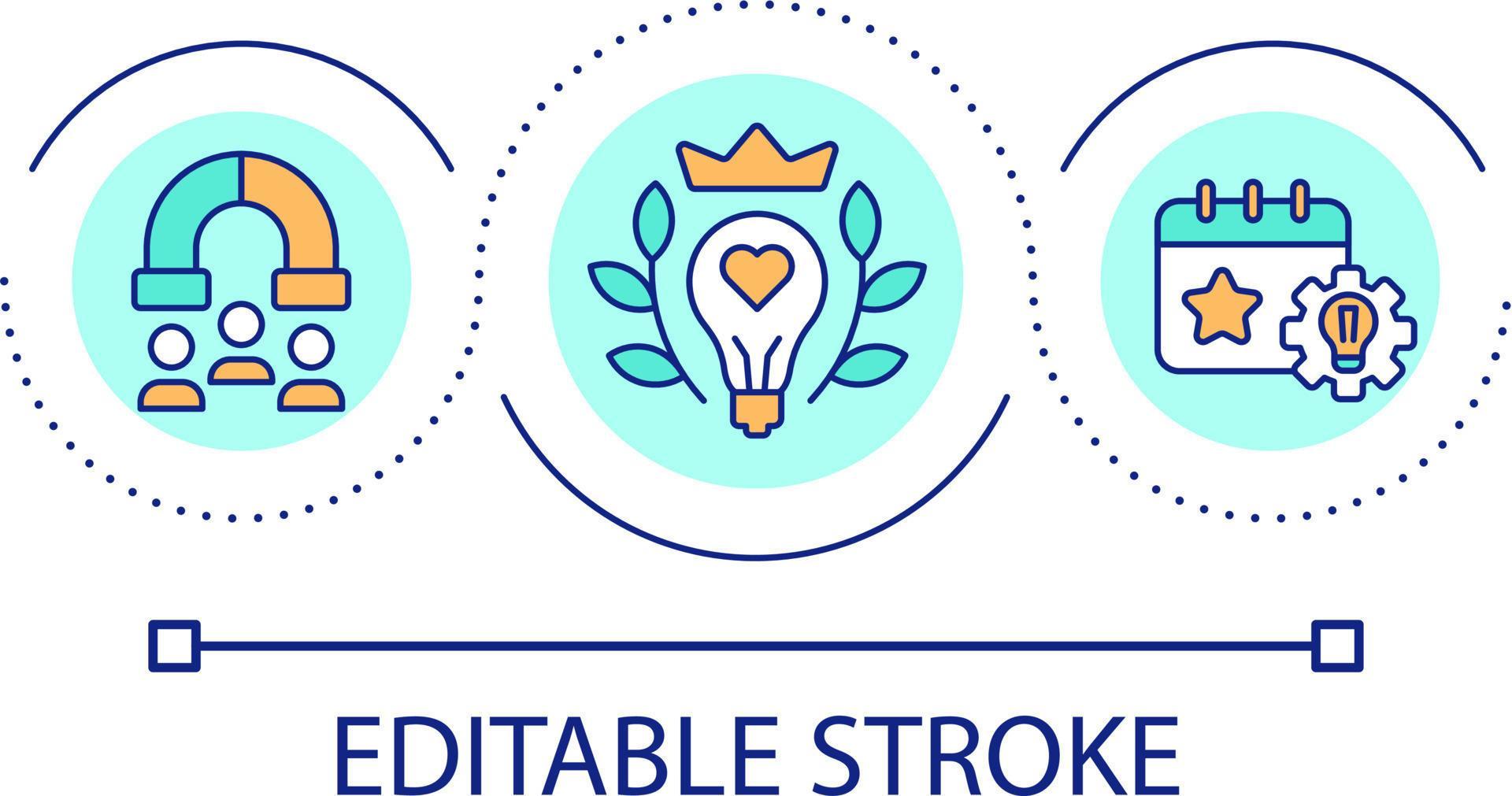 Creative ways to engage customer loop concept icon. Innovations in ...