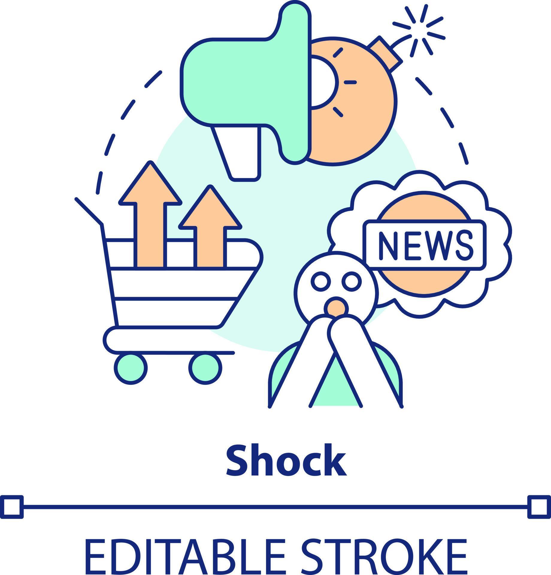 Shock Concept Icon Using Emotional Trigger In Marketing Abstract Idea
