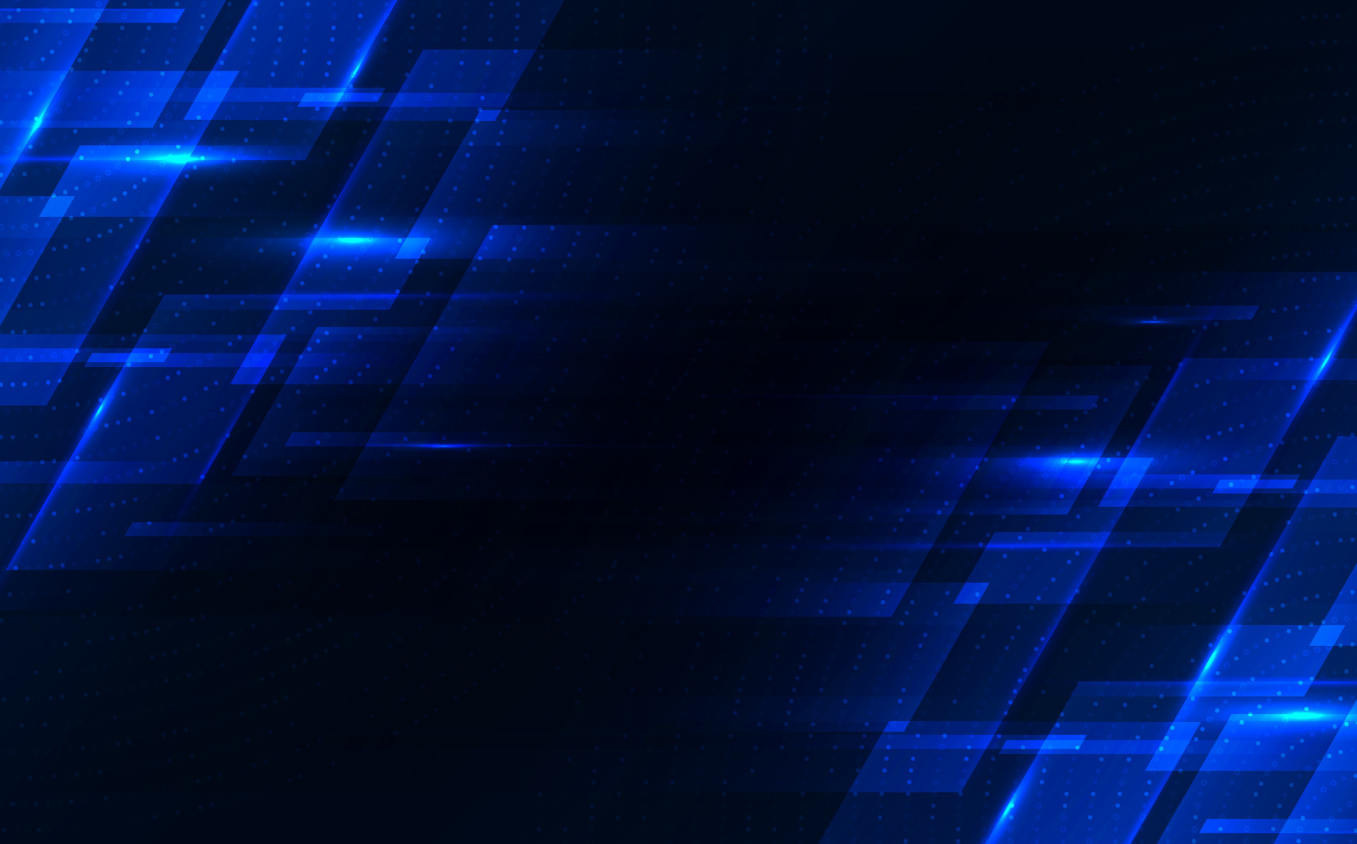 Abstract Gradient Blue Technology Design With Circles Rounded Pattern Decoration Template