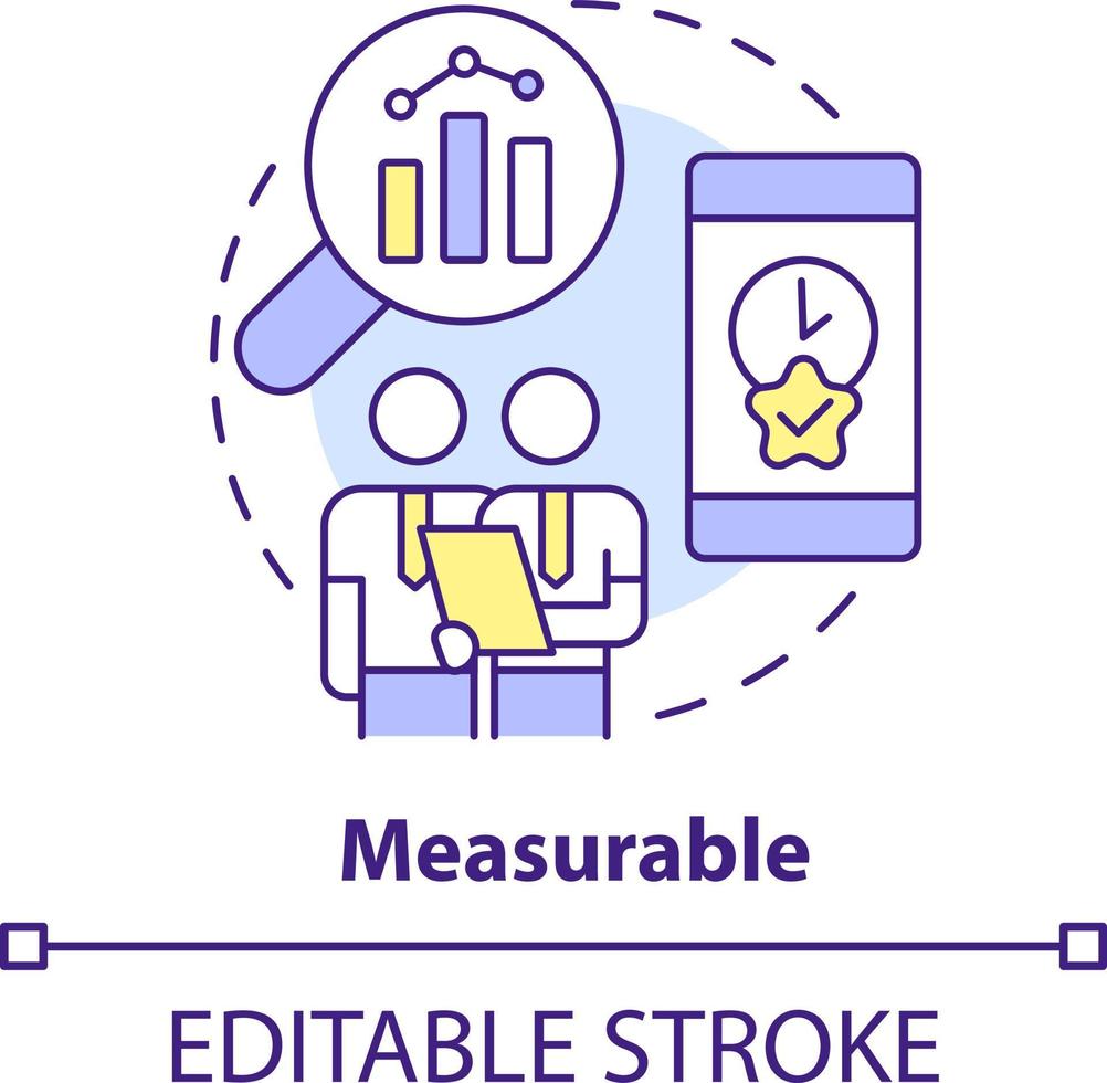 Measurable Concept Icon Advantage Of Digital Advertising Abstract Idea Thin Line Illustration