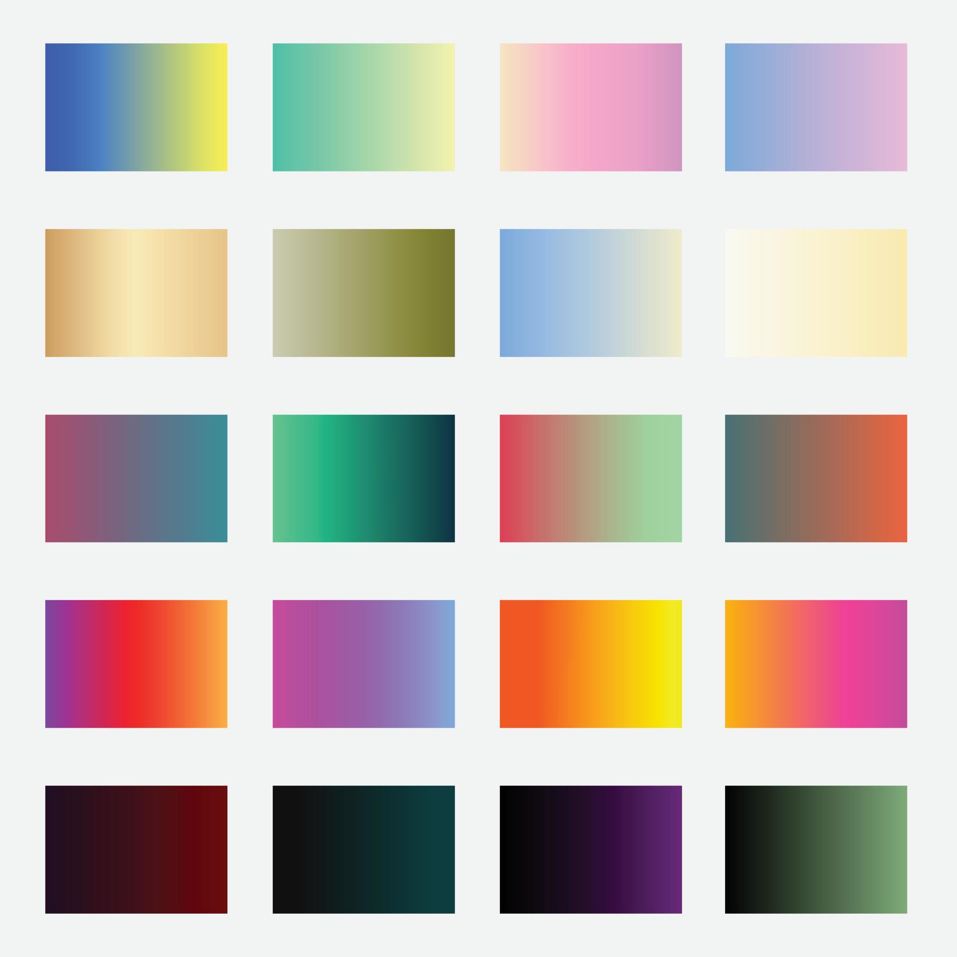 Gradient Color Palette Isolated on White Background 20603273 Vector Art ...