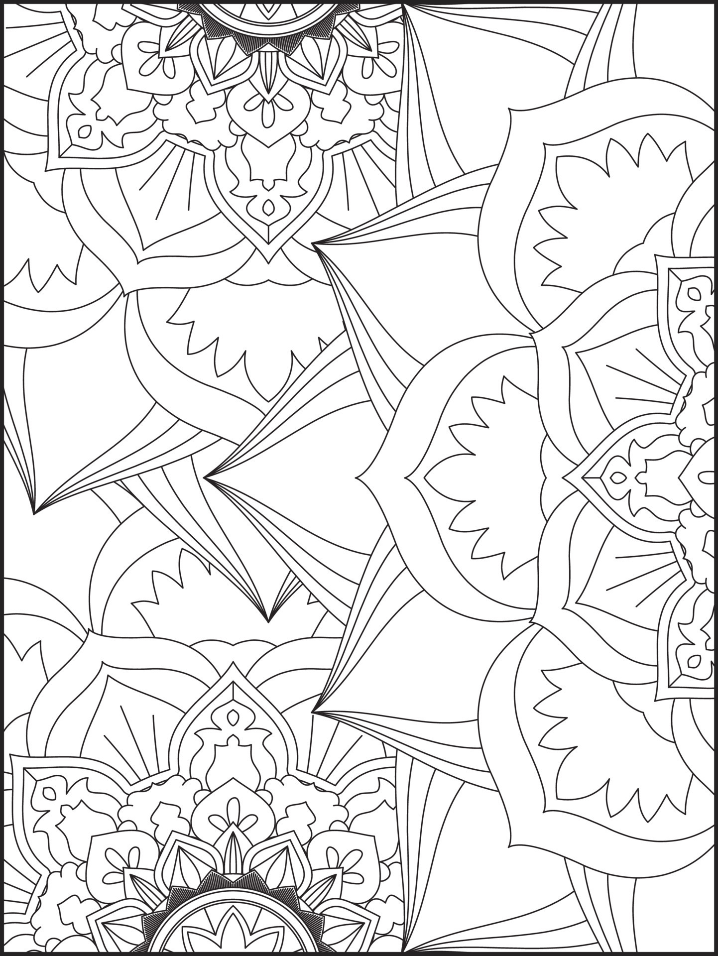 Floral Mandala Coloring Pages Flower Mandala Coloring Page Coloring