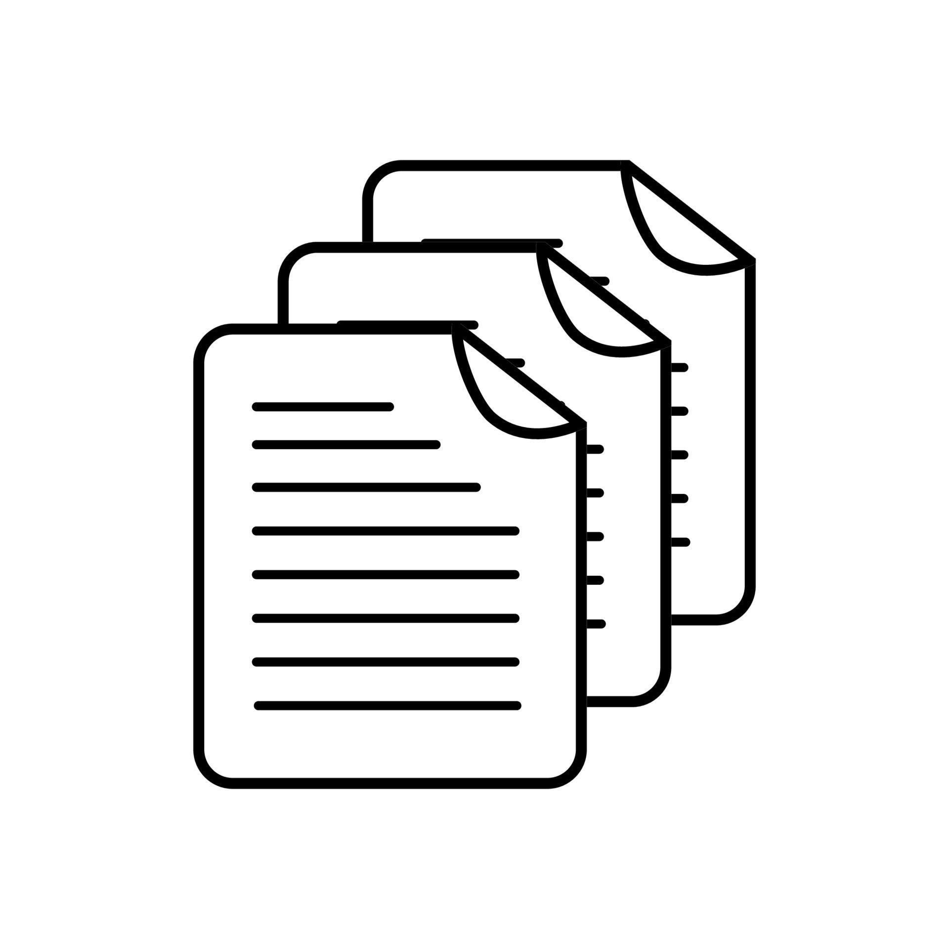 three or multiple document icon or logo or illustration 20609295 Vector ...