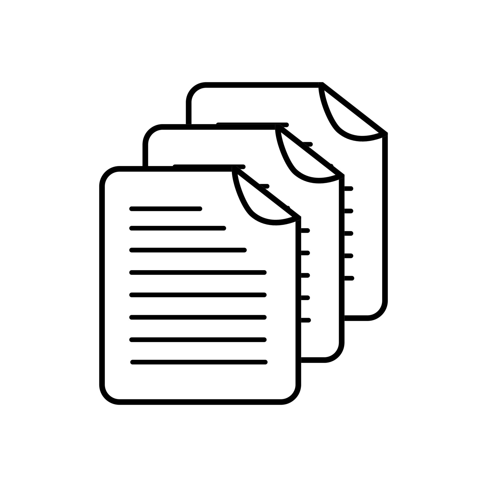 three or multiple document icon or logo or illustration 20609295 Vector Art at Vecteezy