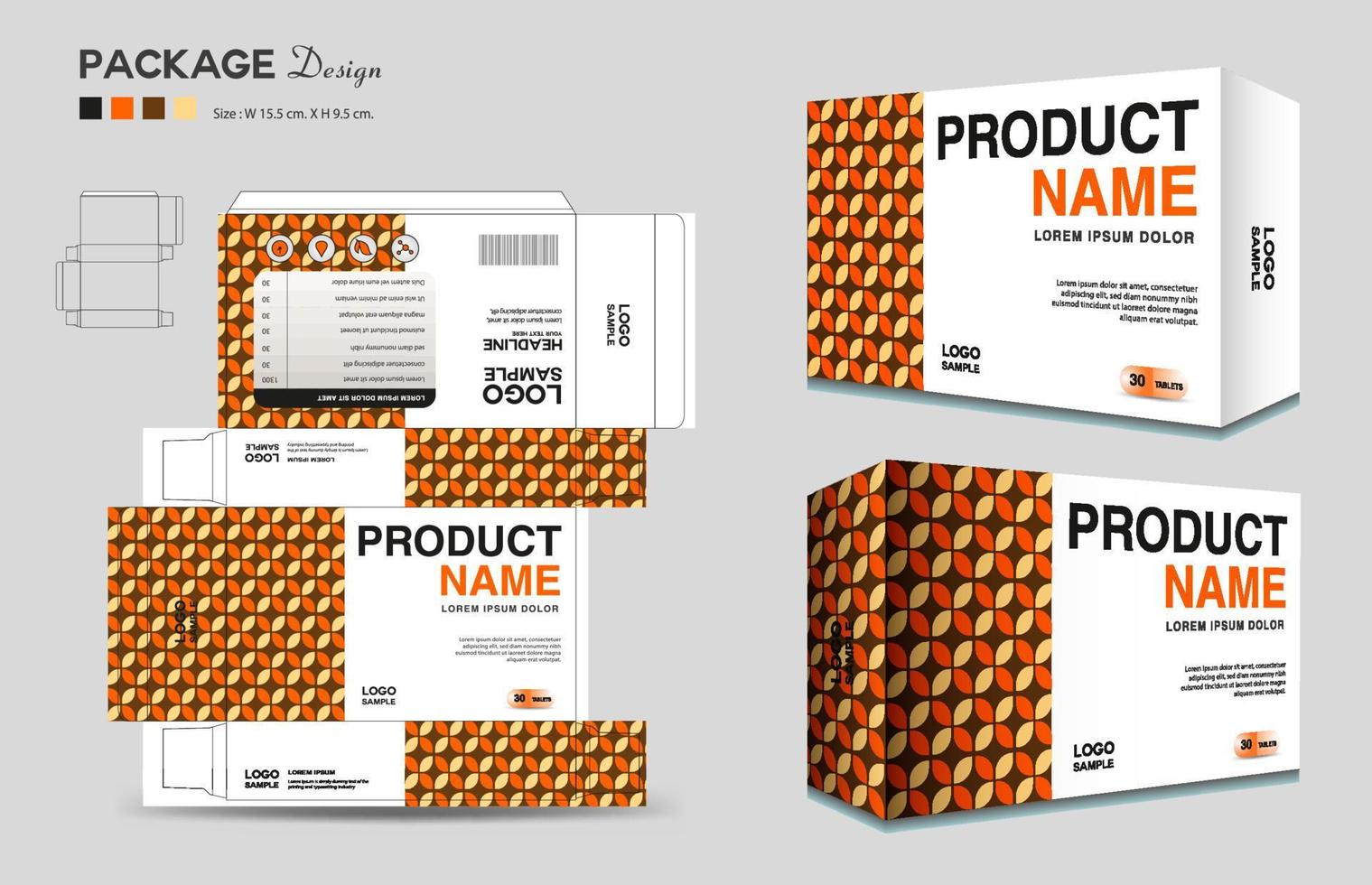 Cosmetic box design, Supplements box template, Package design template ... Cosmetic box design, Supplements box template, Package design template ...