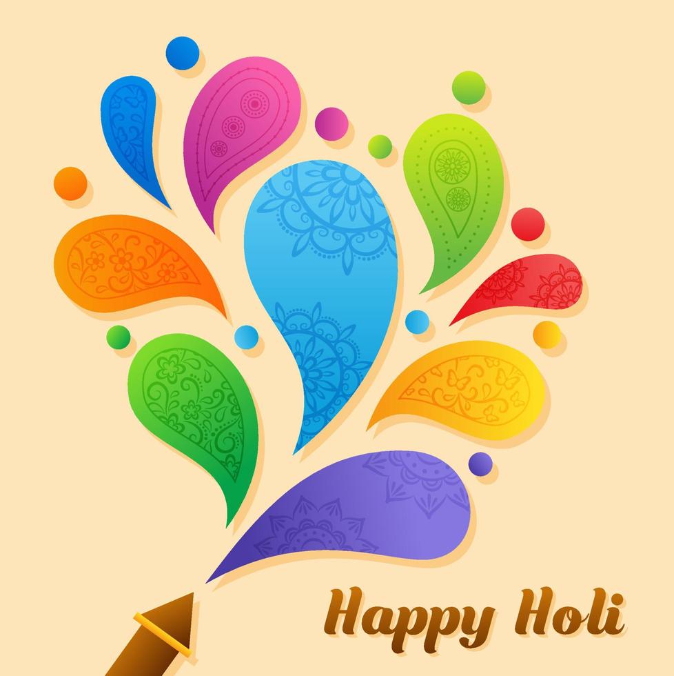 Happy Holi. Pichkari. Colorful Holi card. Vector design. 20609657 ... Happy Holi. Pichkari. Colorful Holi card. Vector design. 20609657 ...