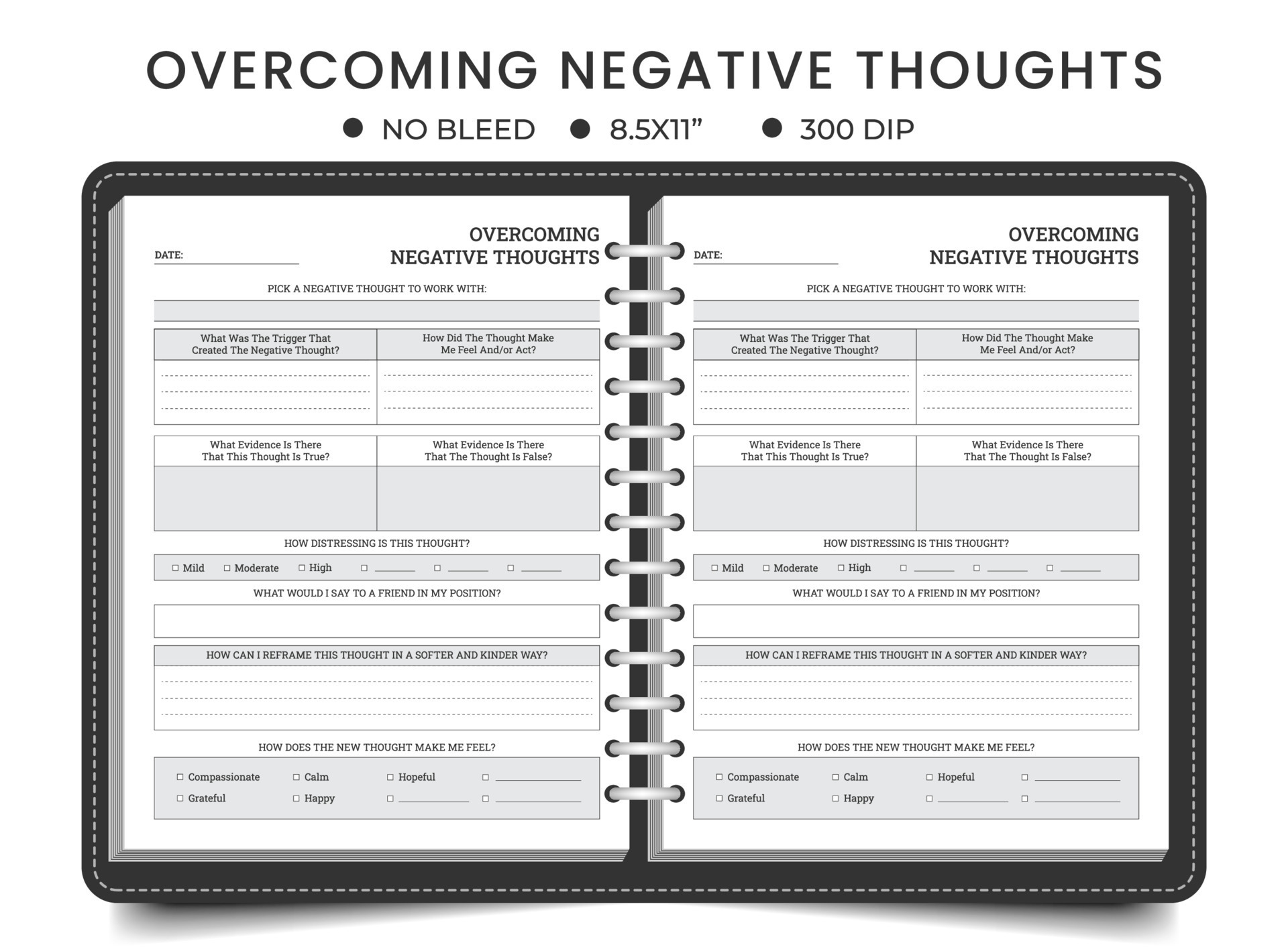 Challenging Negative Thoughts Worksheet Editable Fillable Printable Pdf ... Challenging Negative Thoughts Worksheet Editable Fillable Printable Pdf ...