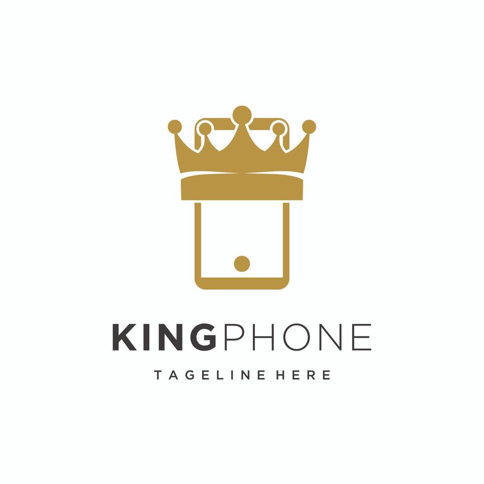 King phone, phone with crown luxury logo design vector 20615456 Vector Art at Vecteezy