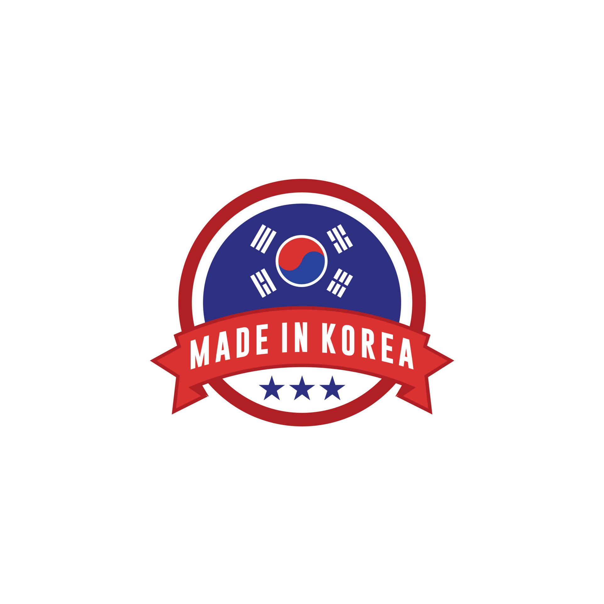 hecho en Corea icono, bandera circulo vector icono ilustración 20615480 Vector en Vecteezy
