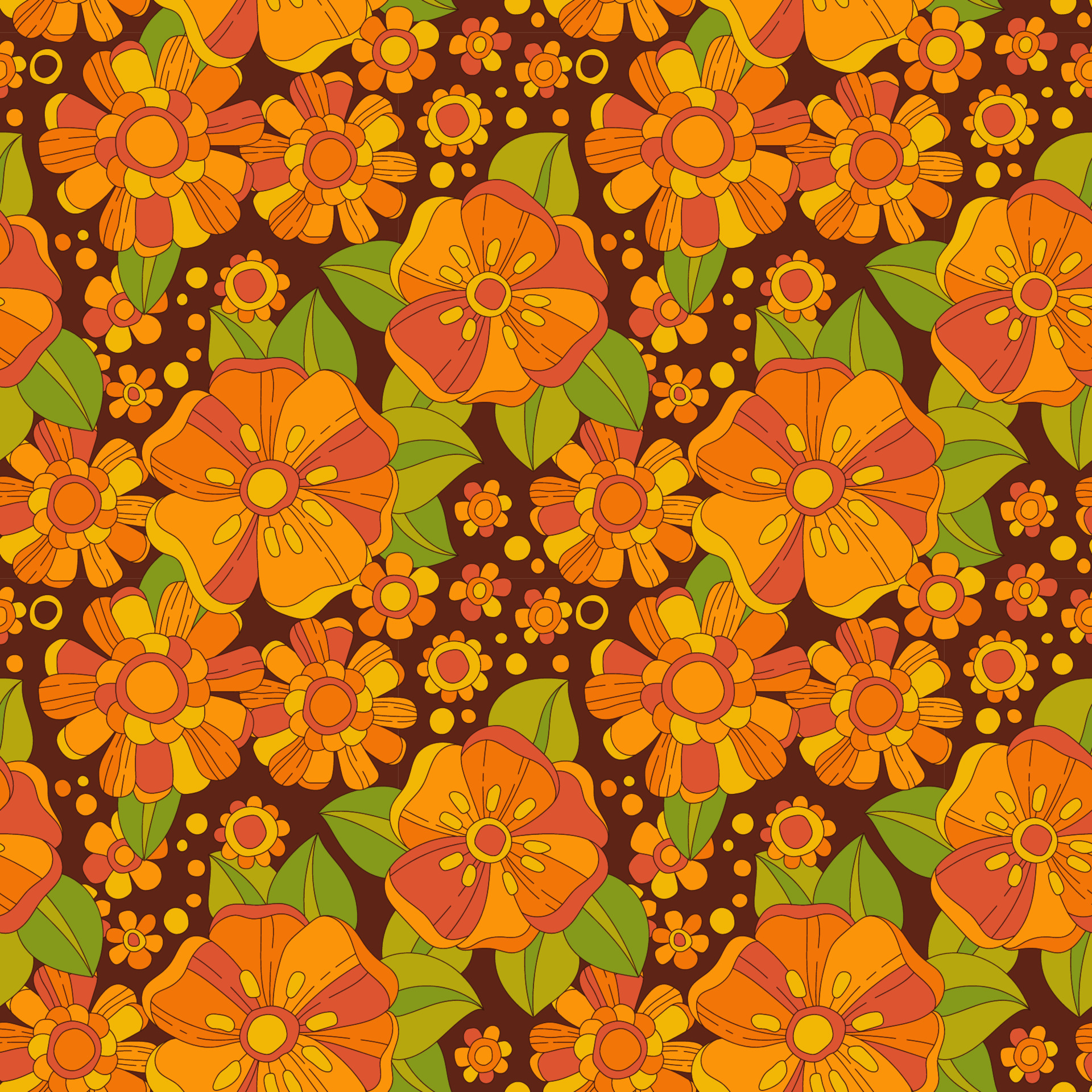 Hippie Flower Patterns