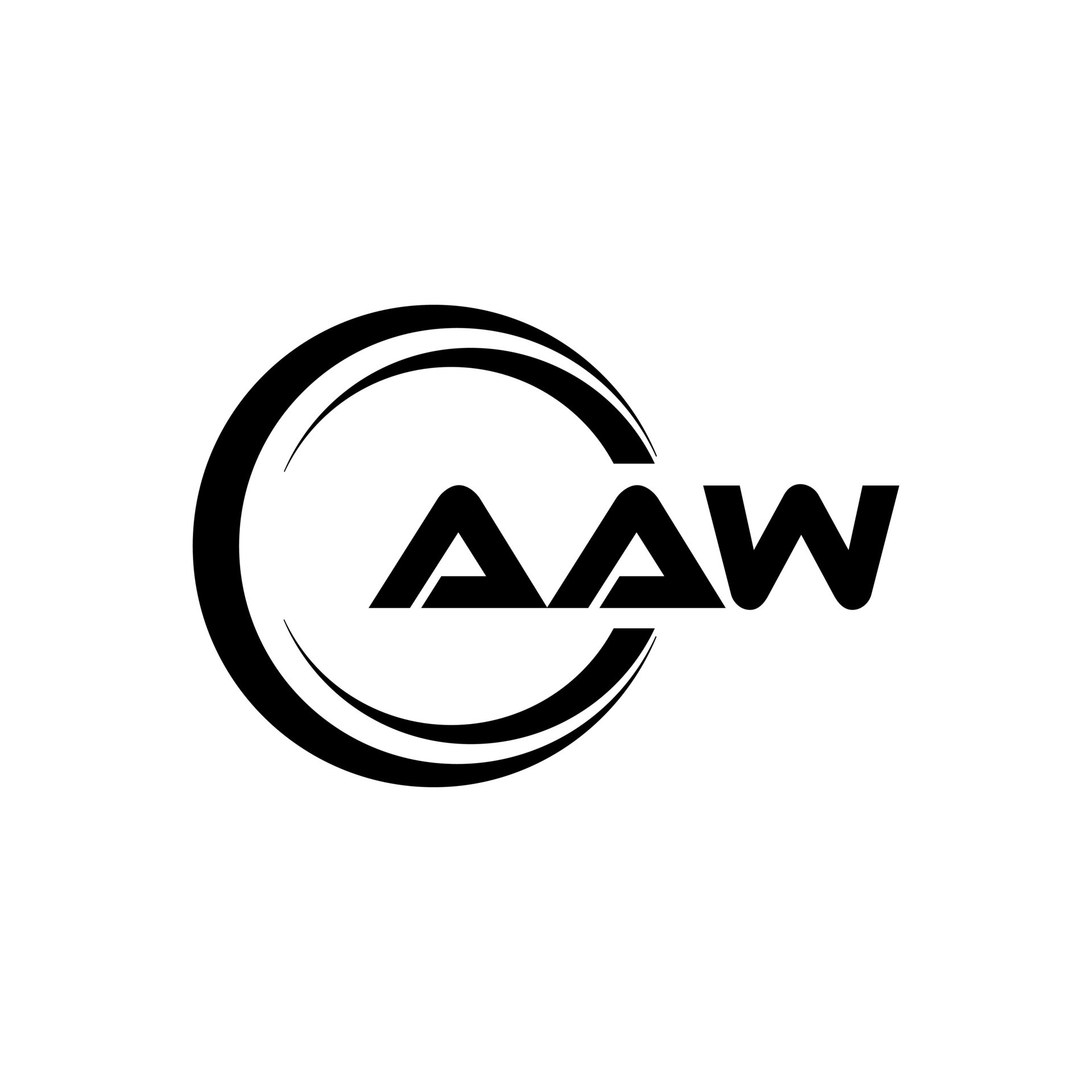 aaw letra logo diseño en ilustración. vector logo, caligrafía diseños para logo, póster ...