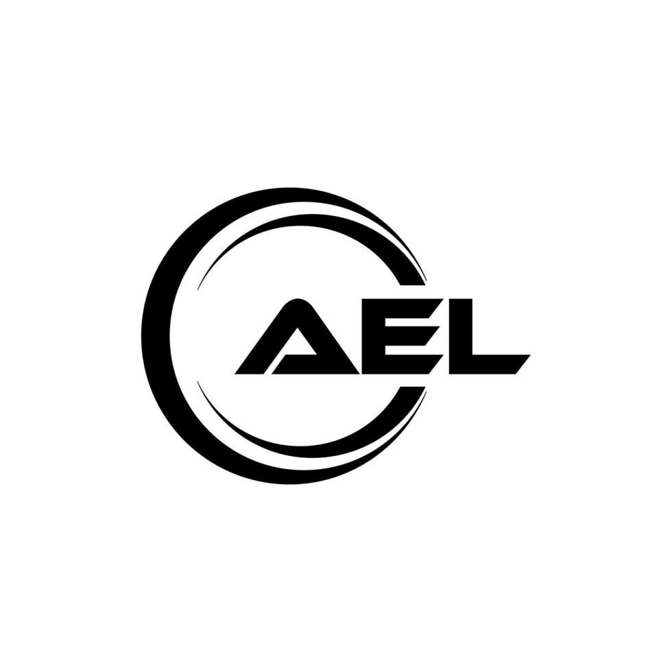 AEL letter logo design in illustration. Vector logo, calligraphy designs for logo, Poster ...