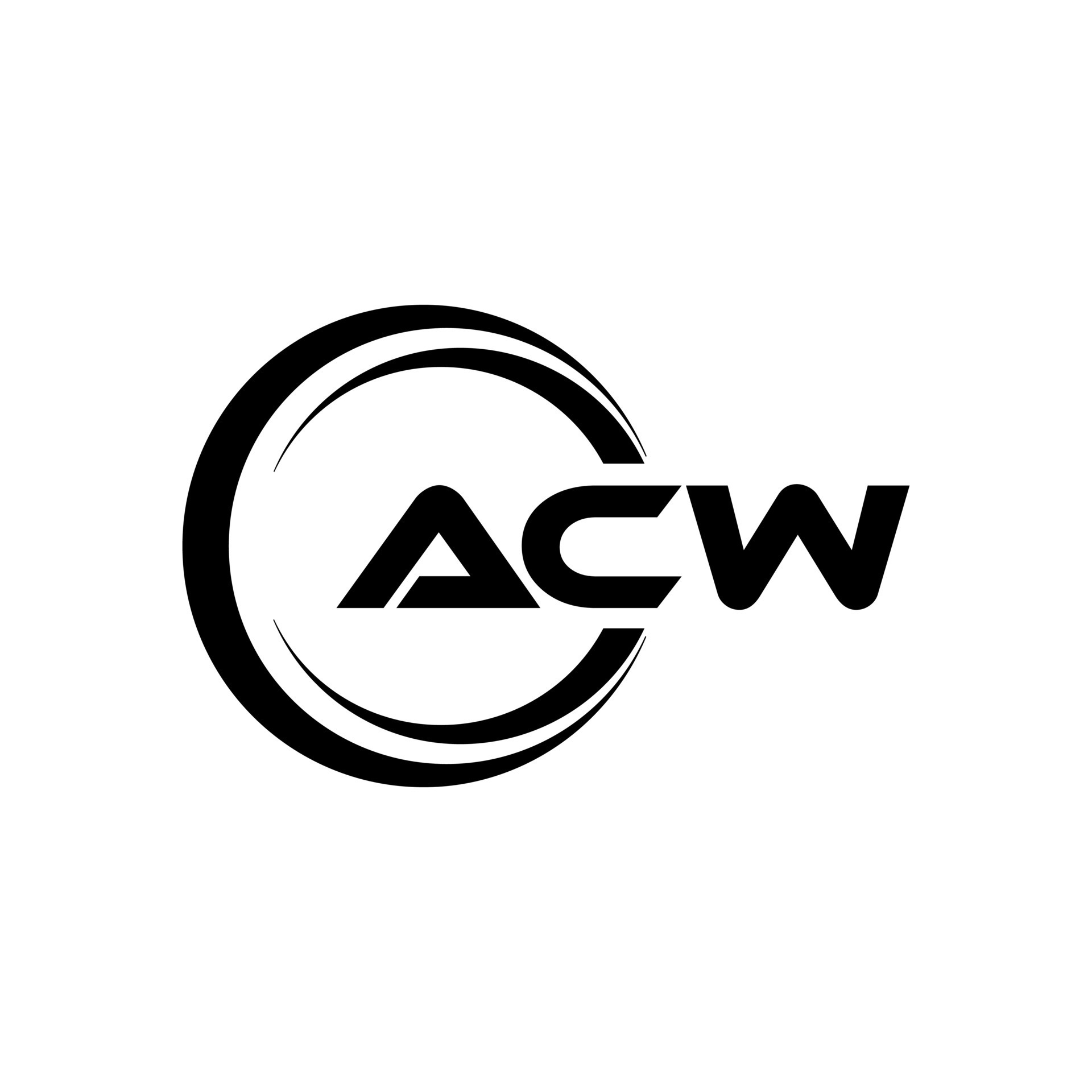 acw letra logo diseño en ilustración. vector logo, caligrafía diseños para logo, póster ...