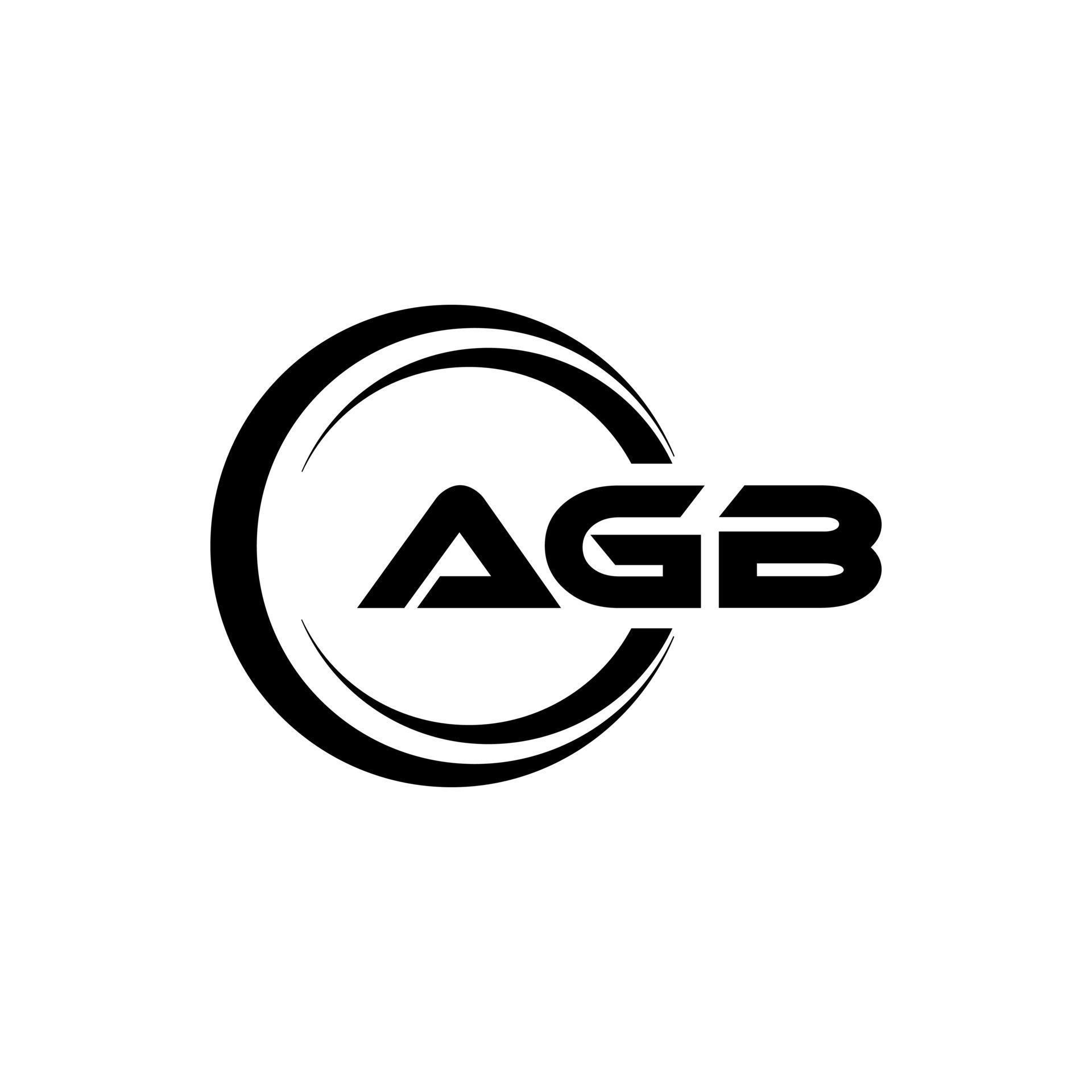 agb letra logo diseño en ilustración. vector logo, caligrafía diseños para logo, póster ...