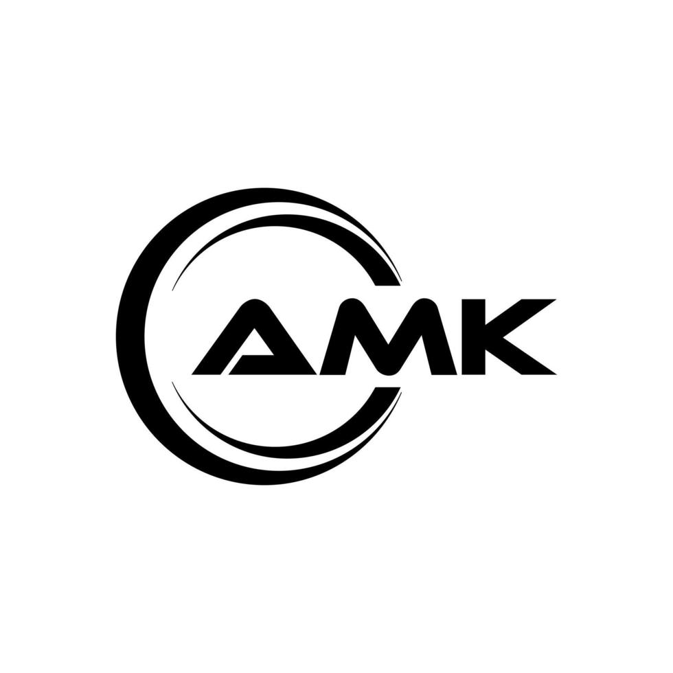 Amk Letter Logo Design In Illustration Vector Logo Calligraphy Designs For Logo Poster