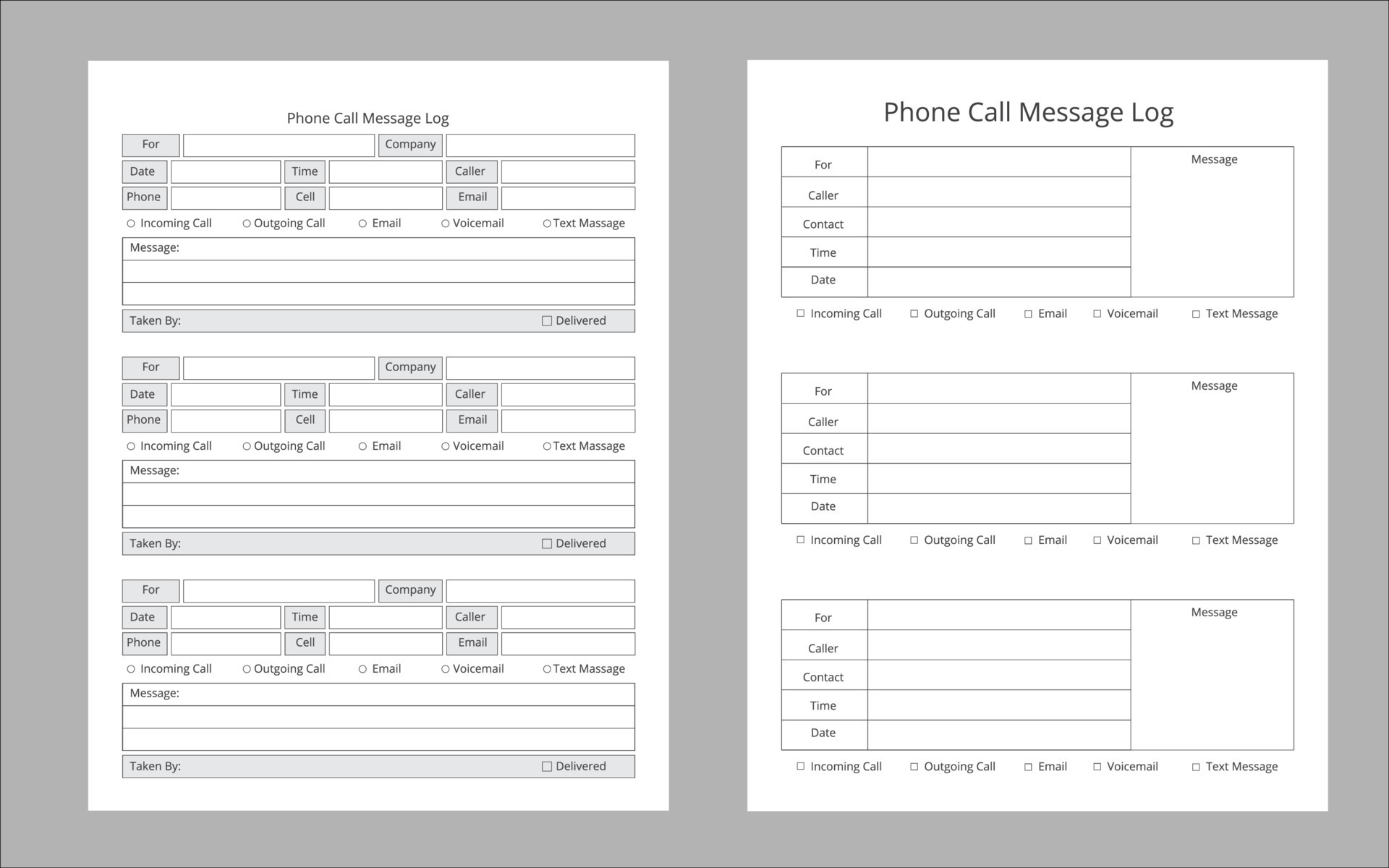 Phone call message log planner 20620222 Vector Art at Vecteezy