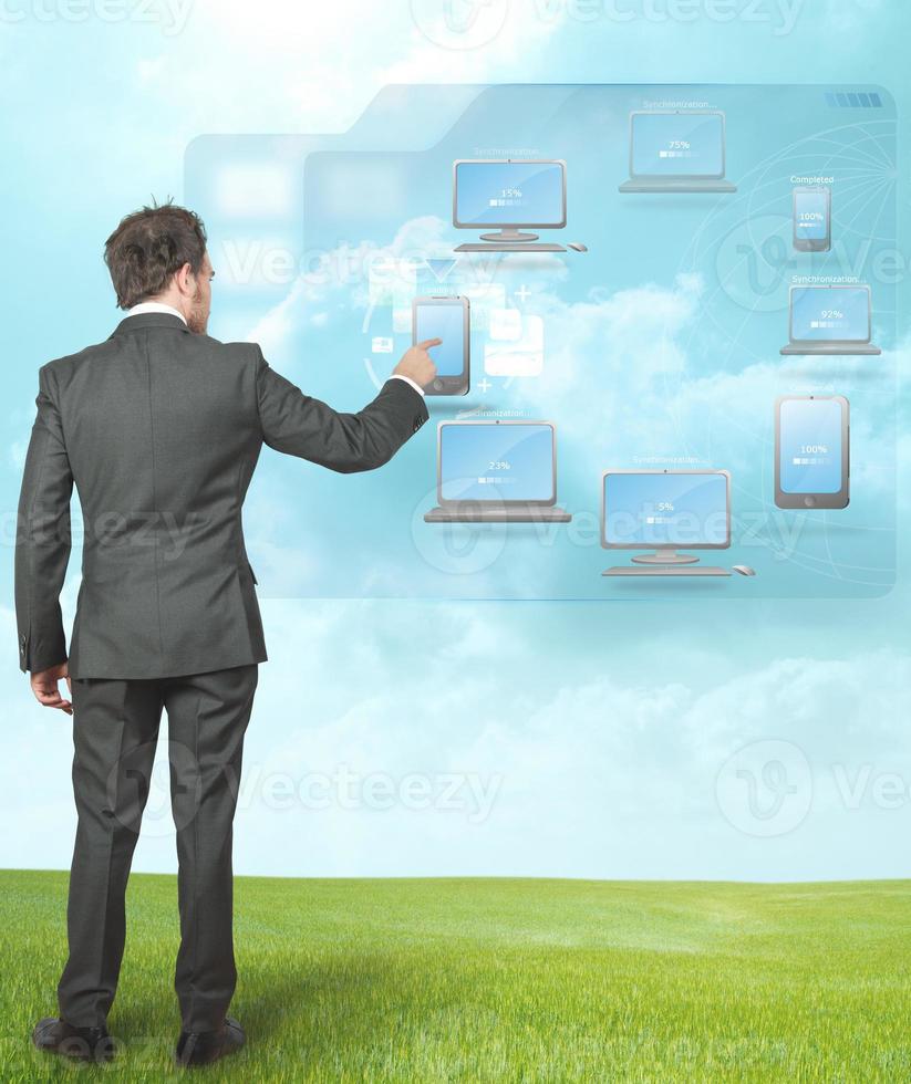 Businessman working with cloud compute 20627560 Stock Photo at Vecteezy Businessman working with cloud compute 20627560 Stock Photo at Vecteezy