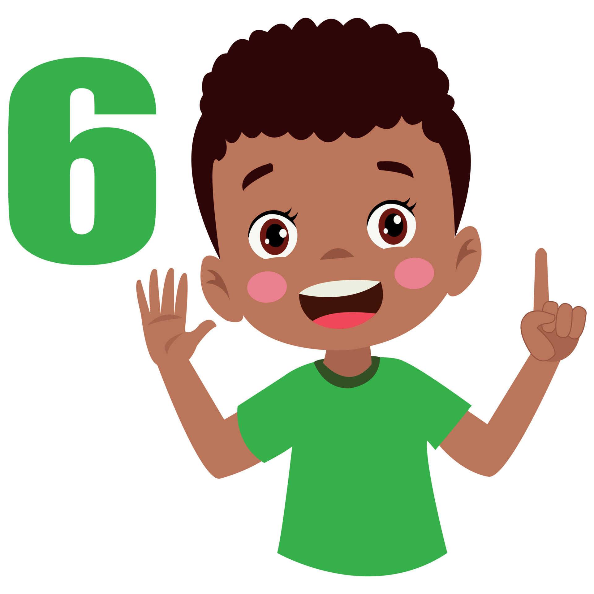 Boy Counting Clipart