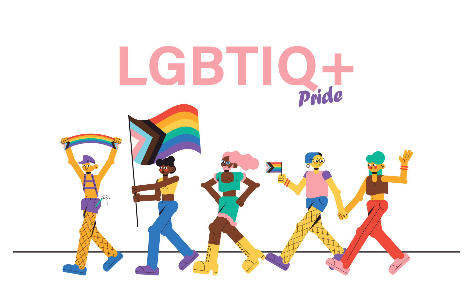 LGTBQ pride - march, parade illustration 20635281 Vector Art at Vecteezy