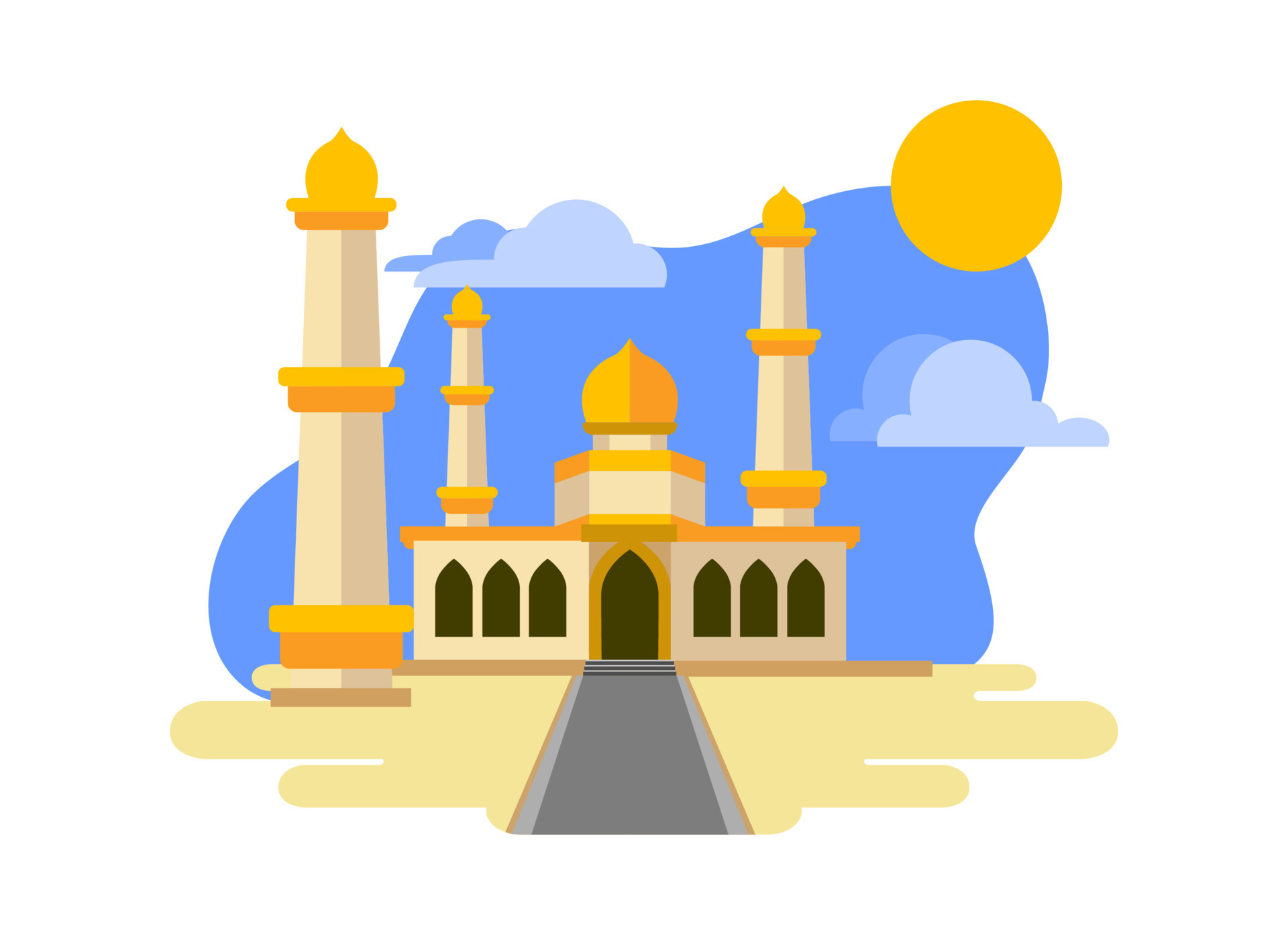Flat Design Mosque Illustration 20636423 Vector Art at Vecteezy Flat Design Mosque Illustration 20636423 Vector Art at Vecteezy