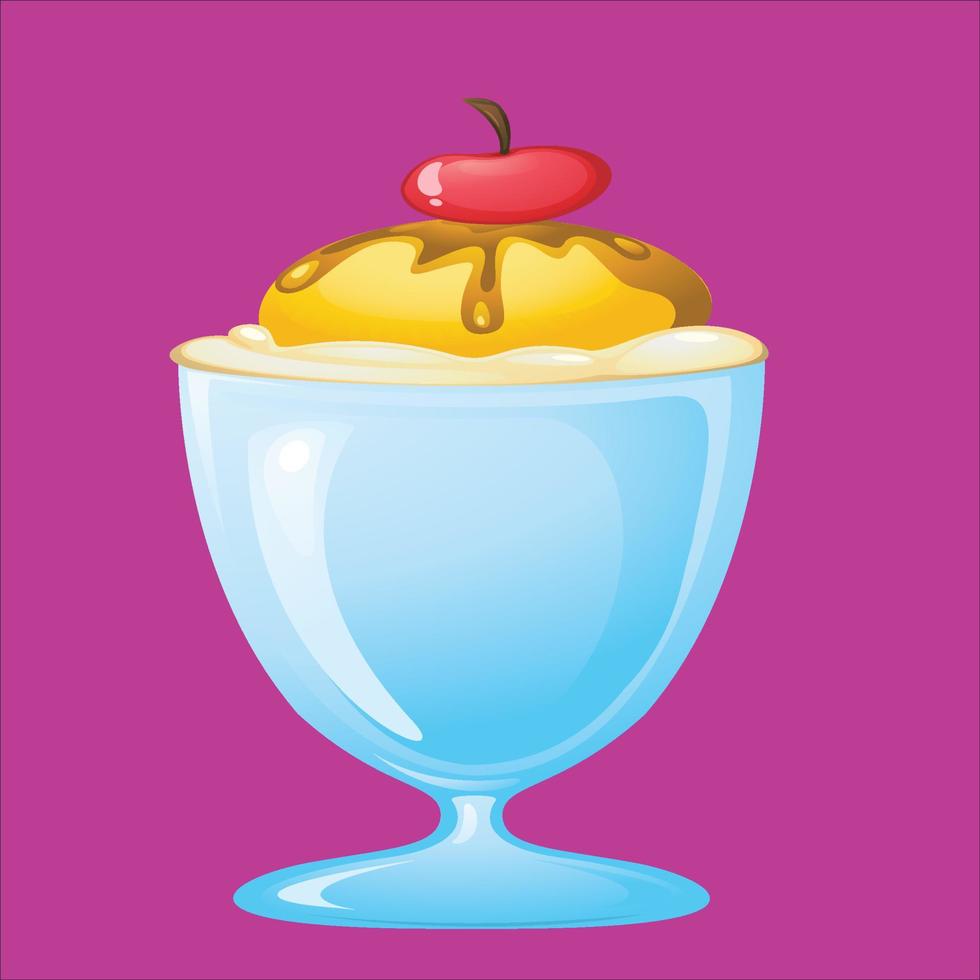 Soft Serve Ice Cream In Wafer Style Cone 3d Realistic Vector Icon