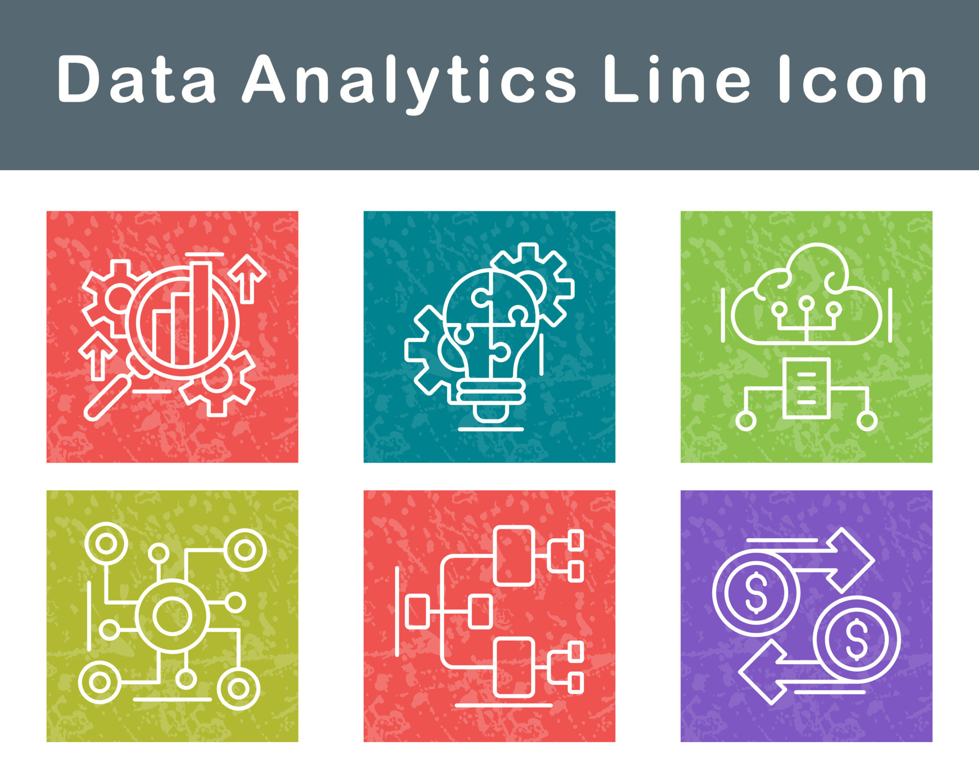 Data Analytics Vector Icon Set 20638607 Vector Art at Vecteezy