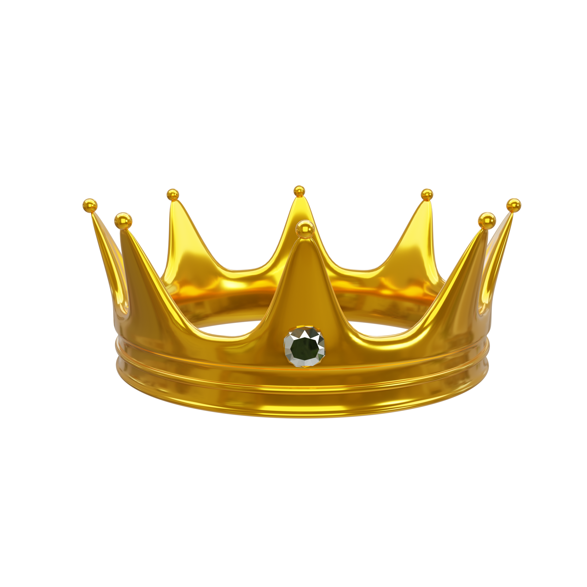 Royal Gold crown isolated. Gold crown 3d icon. 3d rendering 20639640 PNG