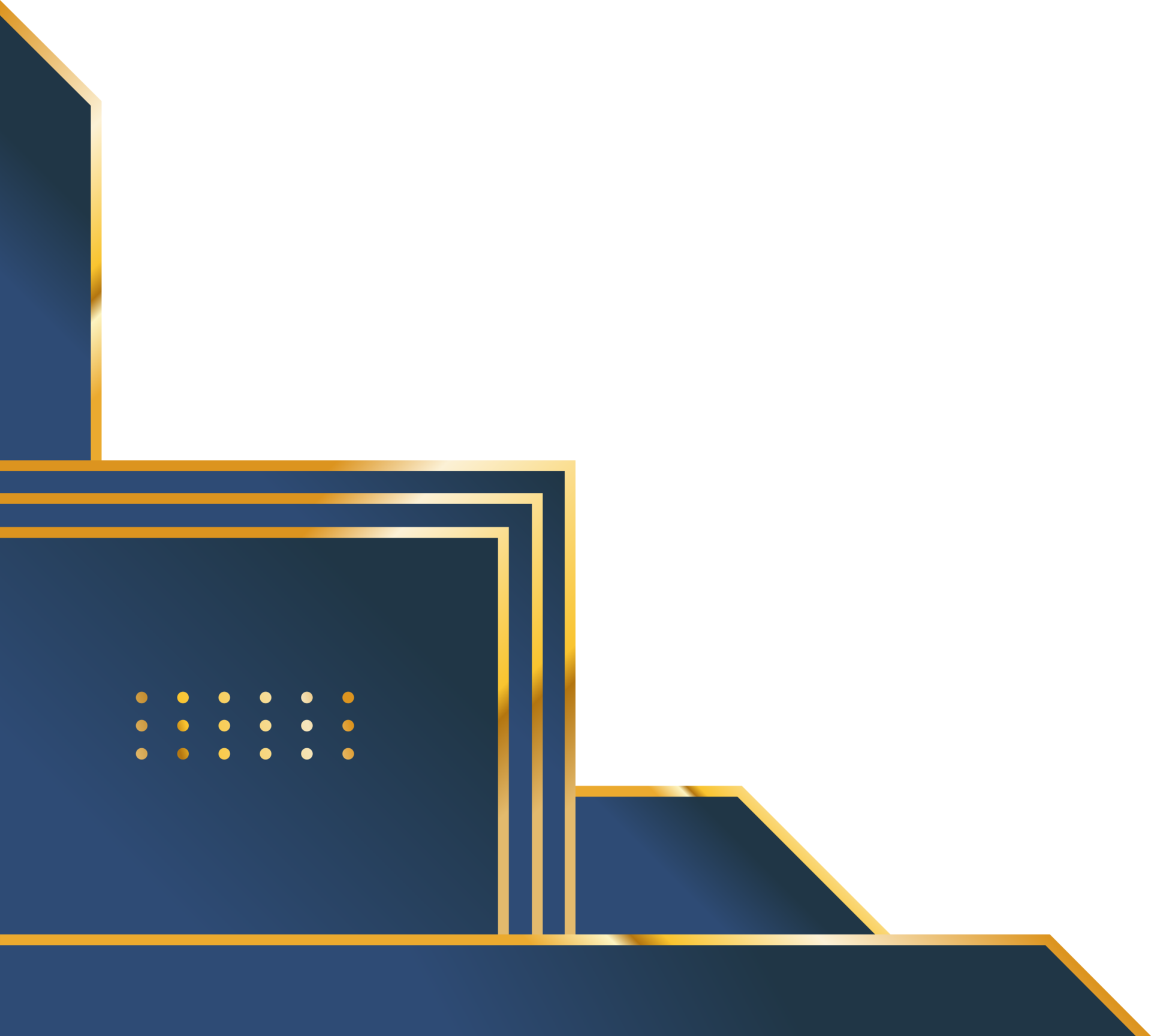 Blue Gold Modern Corner Border Abstract Decorative Frame 20639765 Png