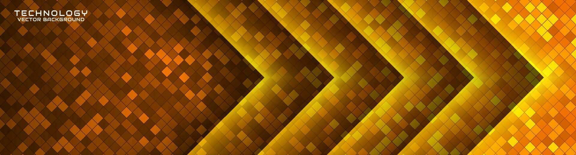 3d Yellow Geometric Abstract Background Overlap Layer On Dark Space With Rhombus Pattern