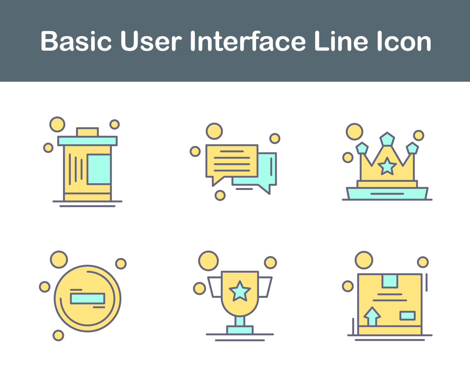 Basic User Interface Vector Icon Set 20642769 Vector Art at Vecteezy