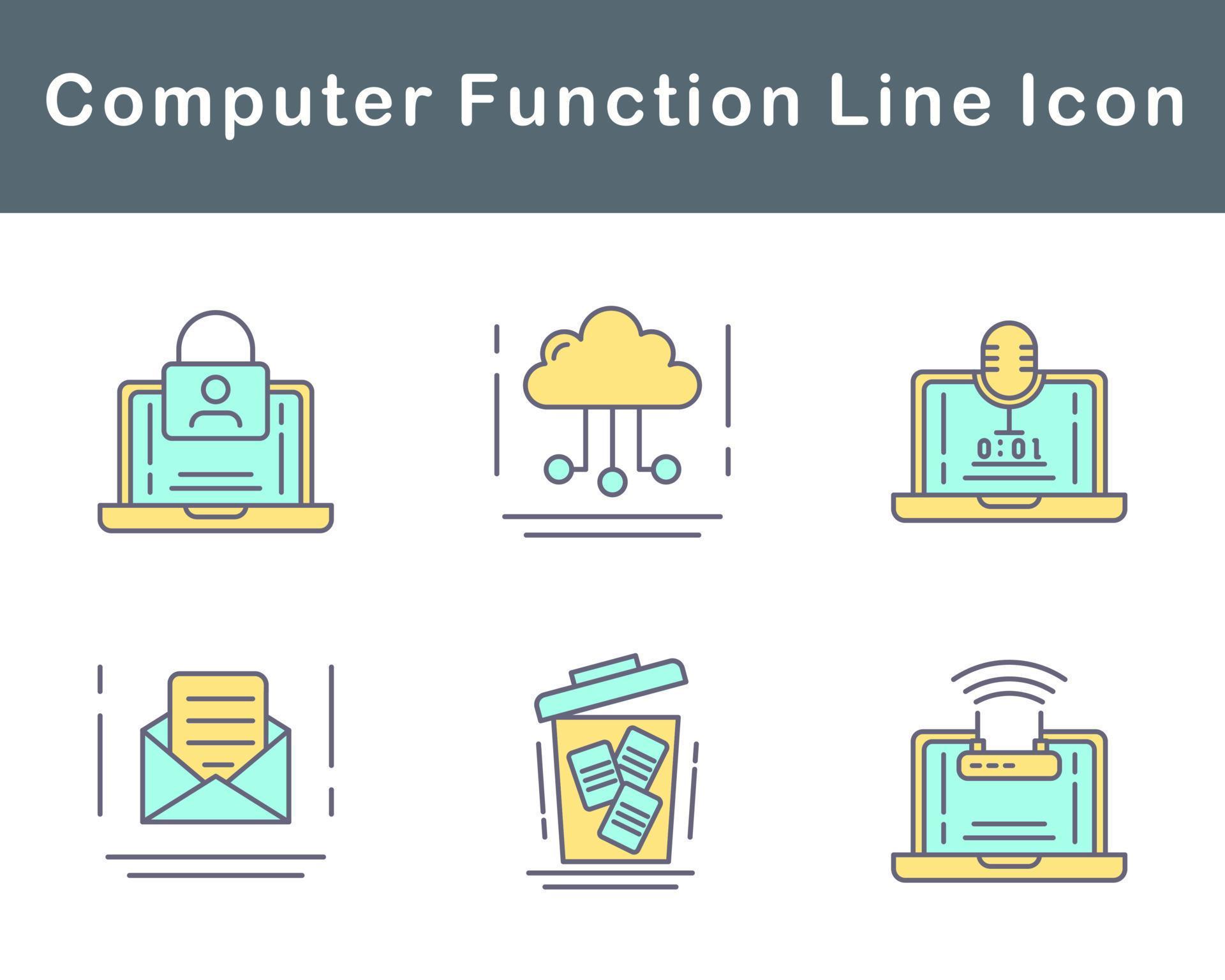 Computer Function Vector Icon Set 20642883 Vector Art at Vecteezy
