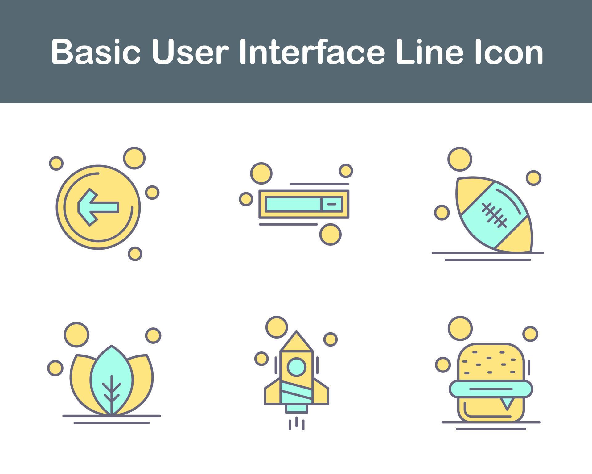 Basic User Interface Vector Icon Set 20643082 Vector Art At Vecteezy