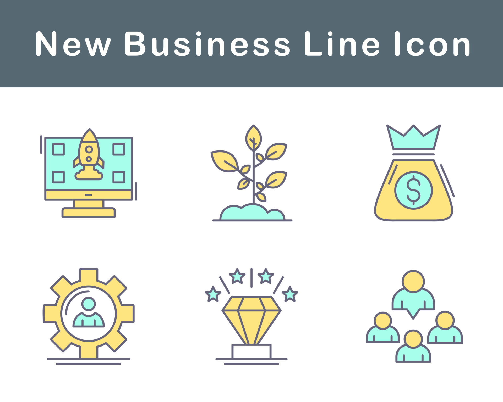 New Business Vector Icon Set 20643118 Vector Art at Vecteezy