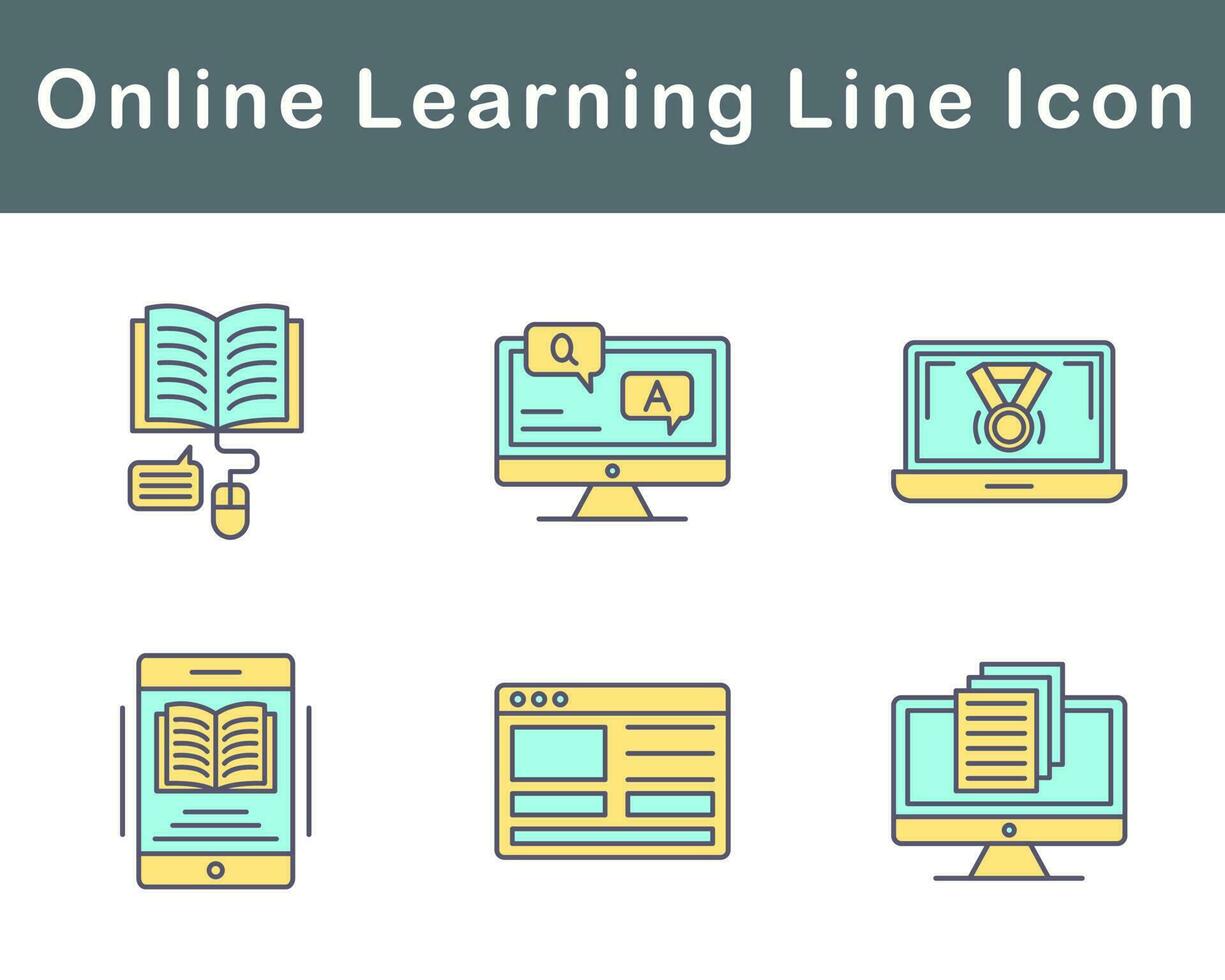 Online Learning Vector Icon Set 20643296 Vector Art at Vecteezy