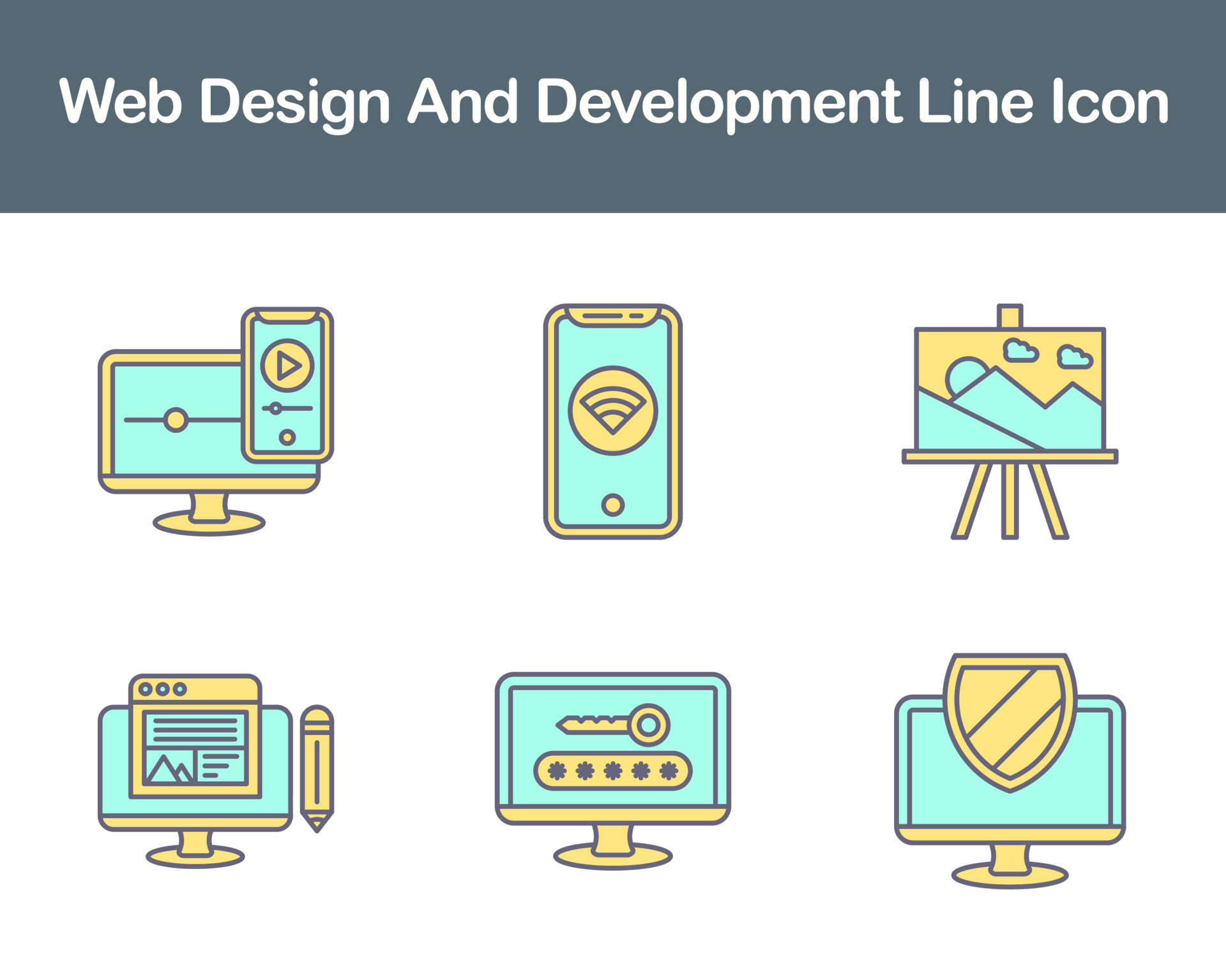 Web Design And Development Vector Icon Set 20643308 Vector Art at Vecteezy