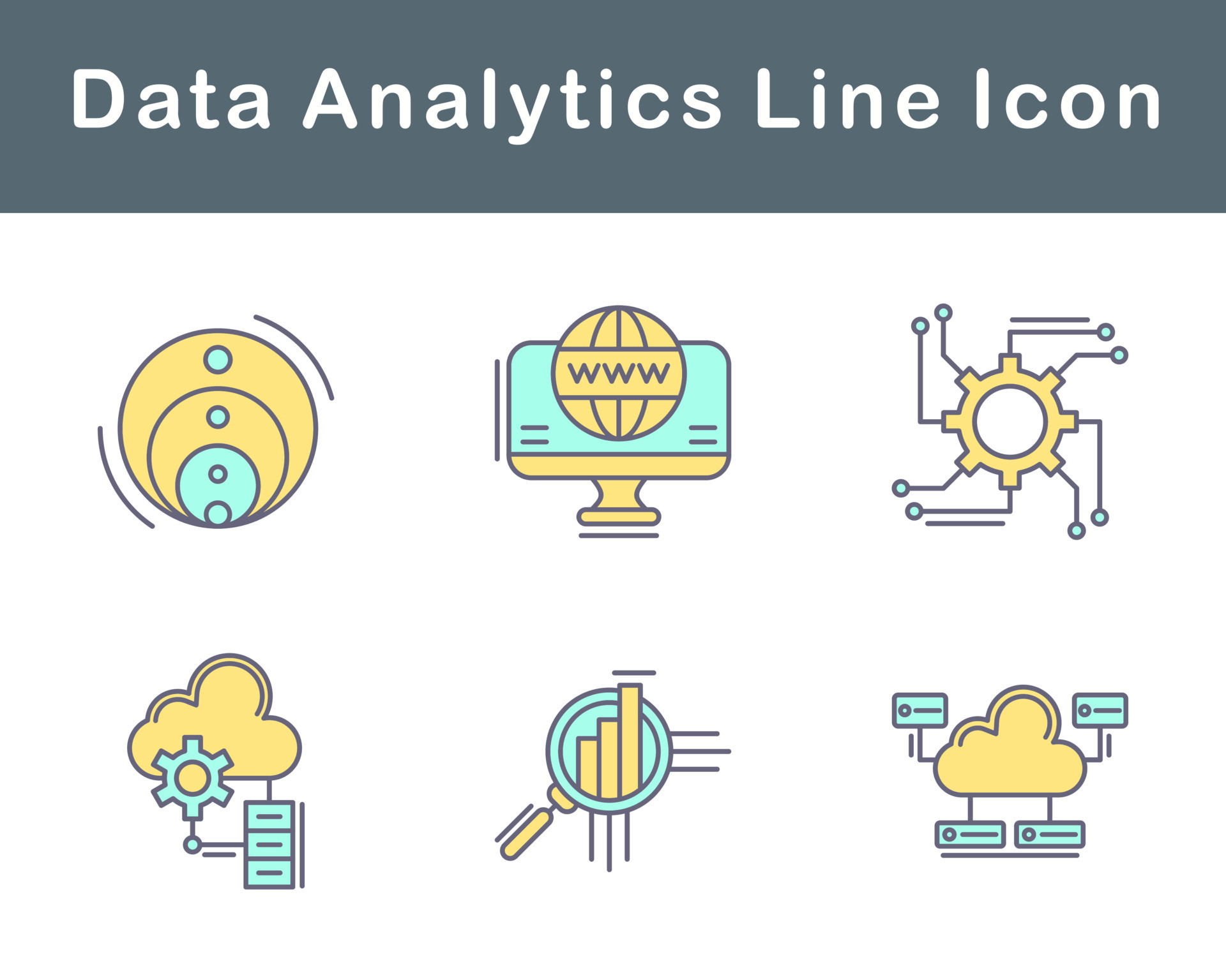 Data Analytics Vector Icon Set 20643321 Vector Art at Vecteezy