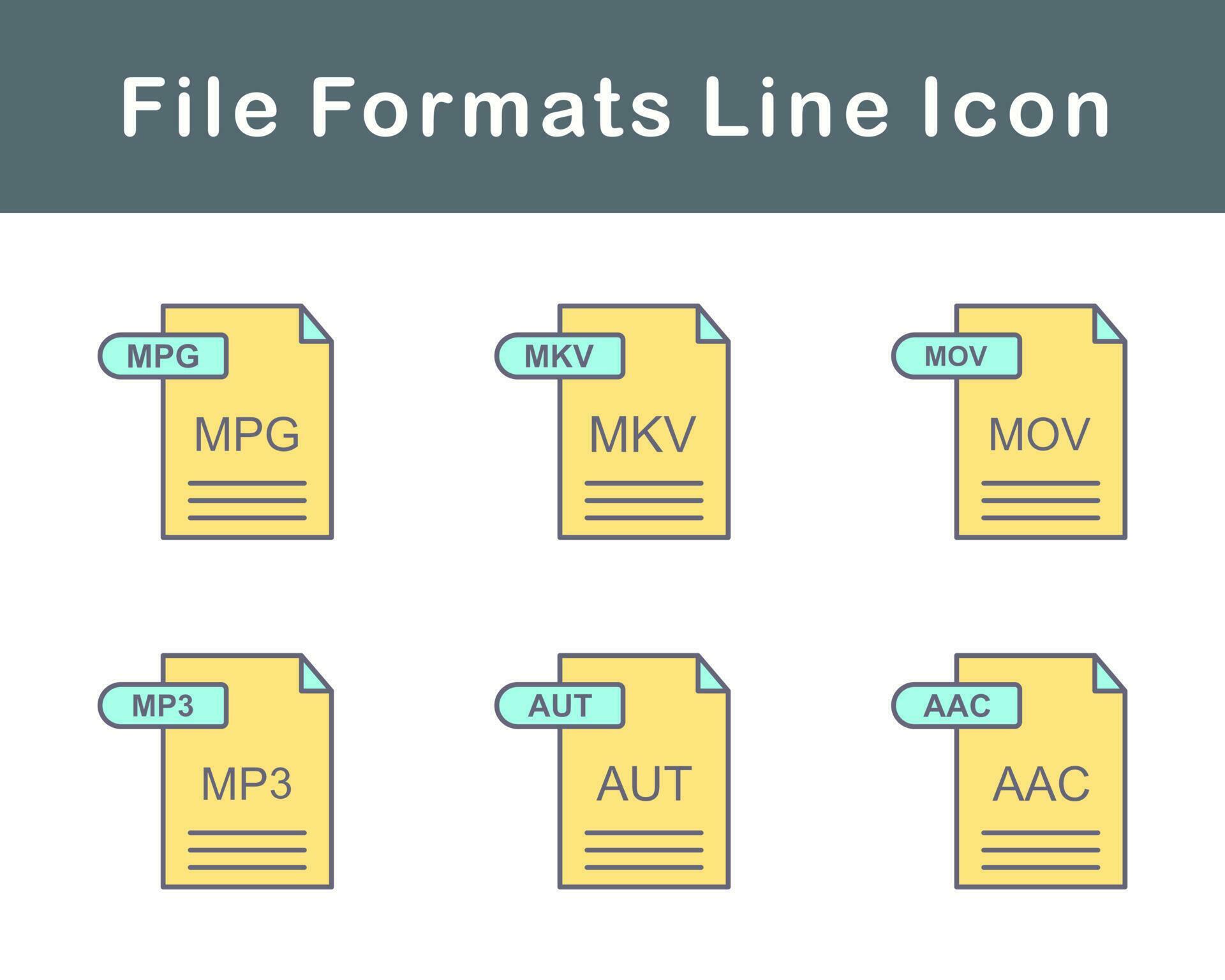 File Formats Vector Icon Set 20643414 Vector Art at Vecteezy