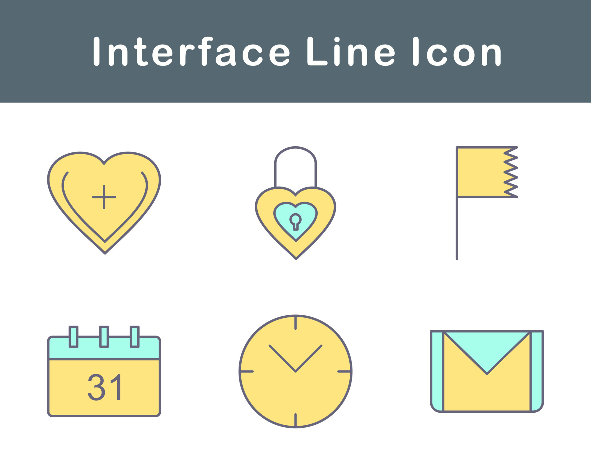 Interface Vector Icon Set 20643563 Vector Art at Vecteezy