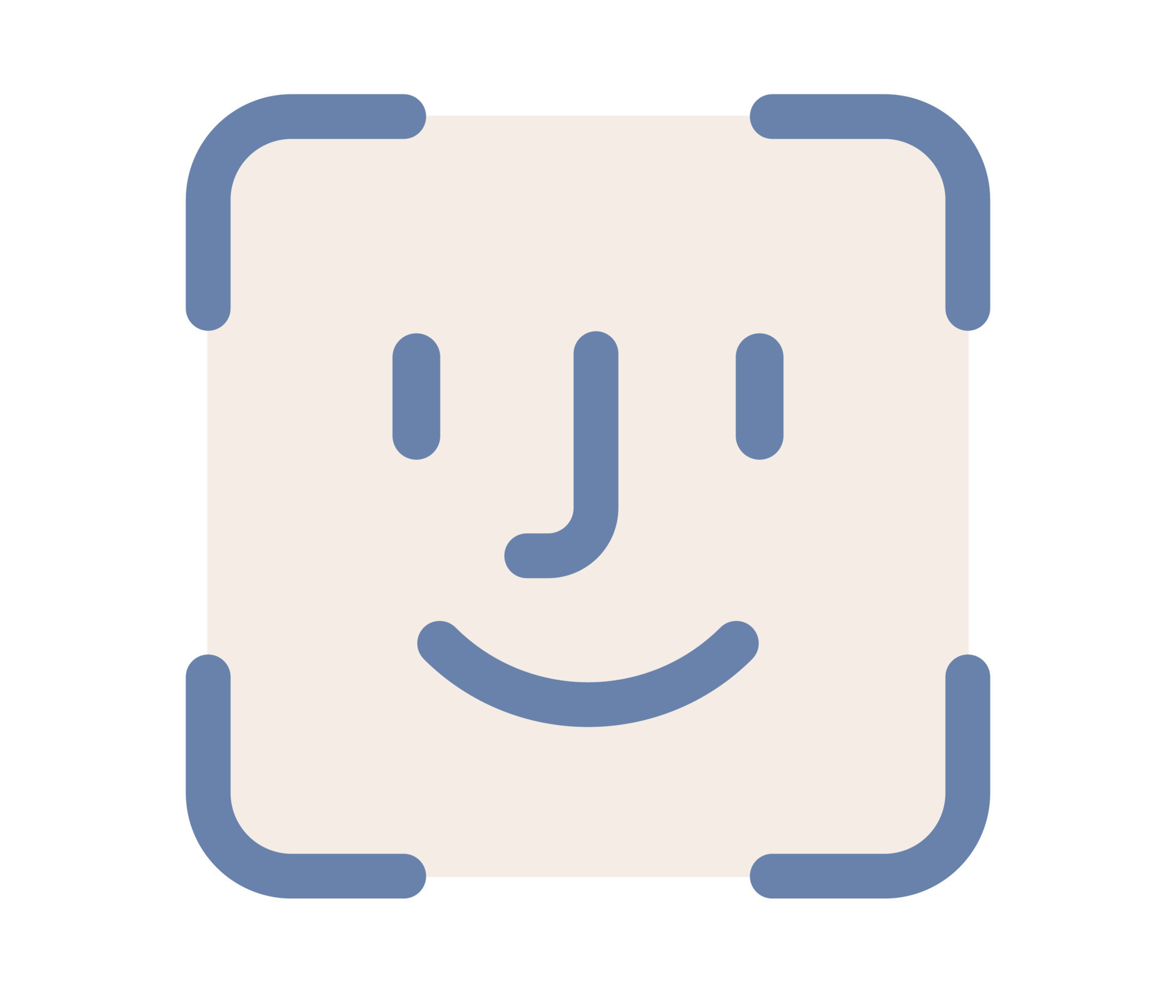 Face Id Icon Face Identification Facial Recognition System Sign