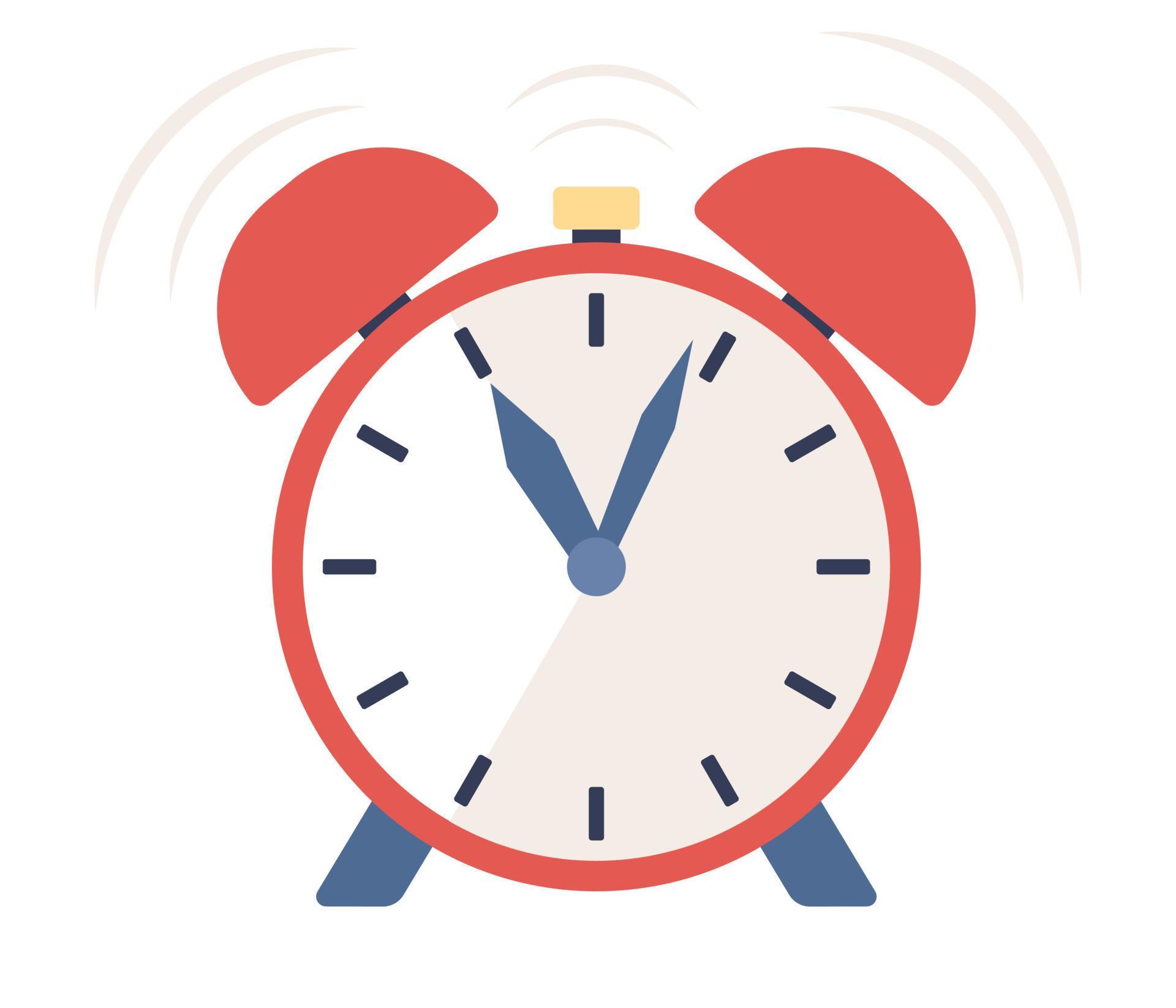 Alarm Clock Icon Wake Up Alarm Stopwatch Timer Vector Flat