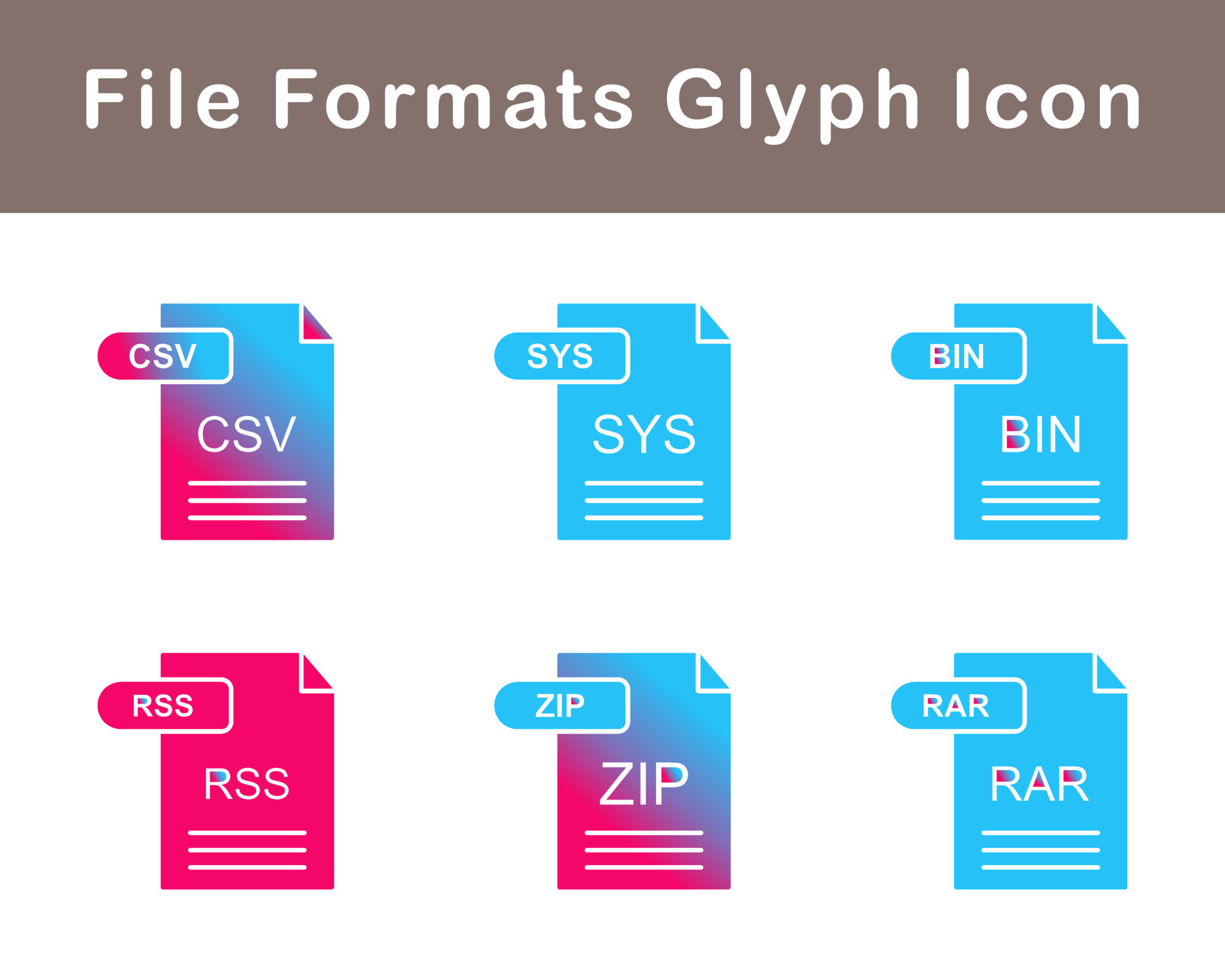 File Formats Vector Icon Set 20644716 Vector Art at Vecteezy